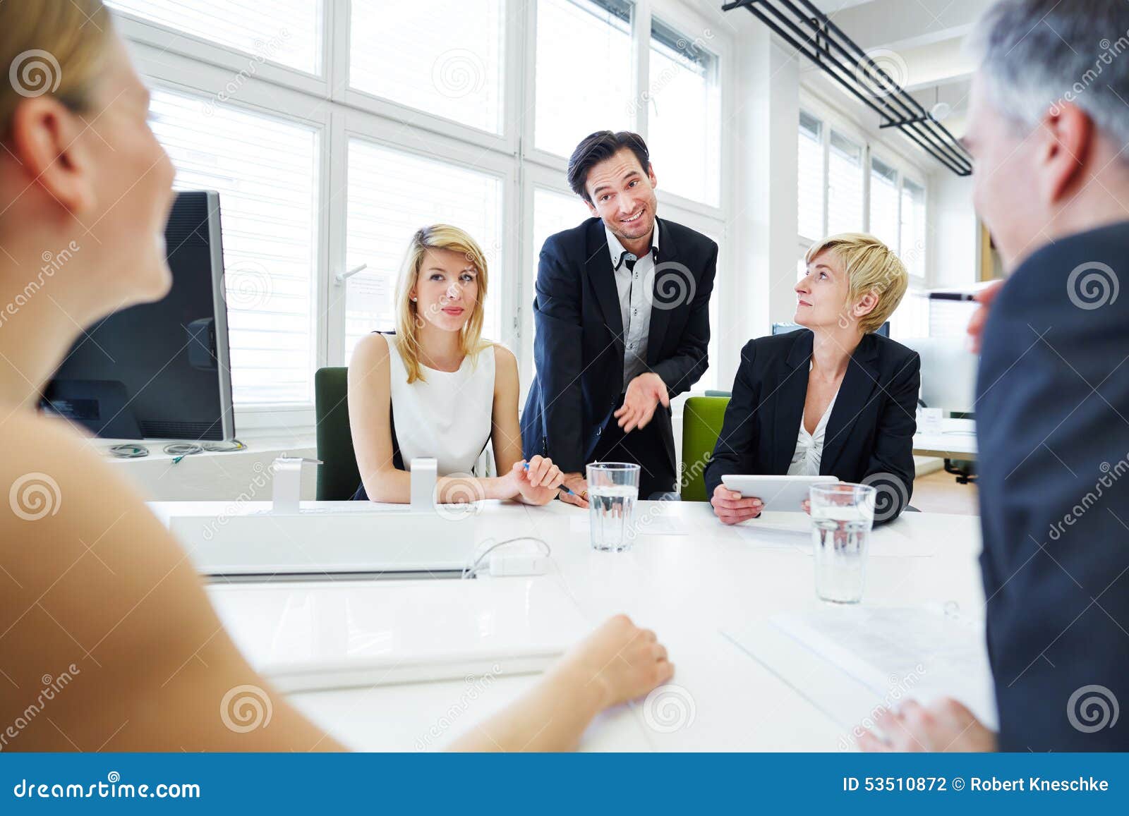 Team Having Discussion in Business Meeting Stock Photo - Image of ...