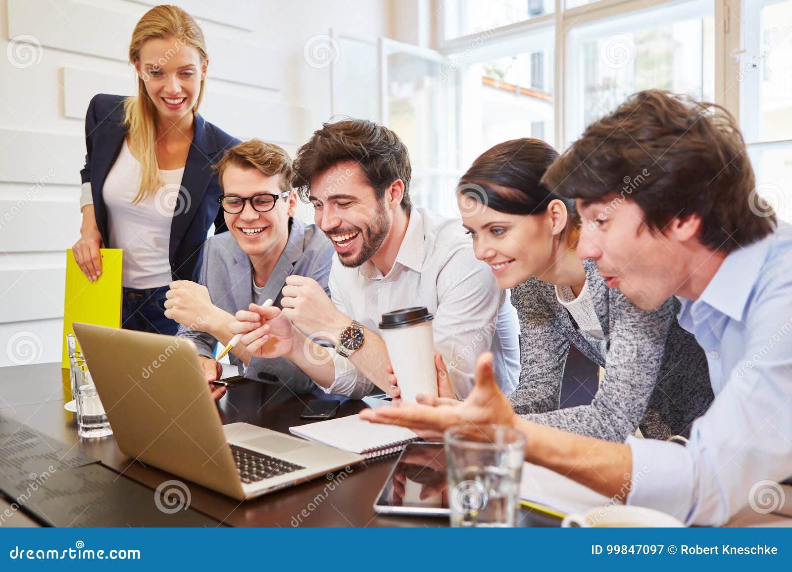 Team Having Fun in Training Stock Image - Image of group, help: 99847097