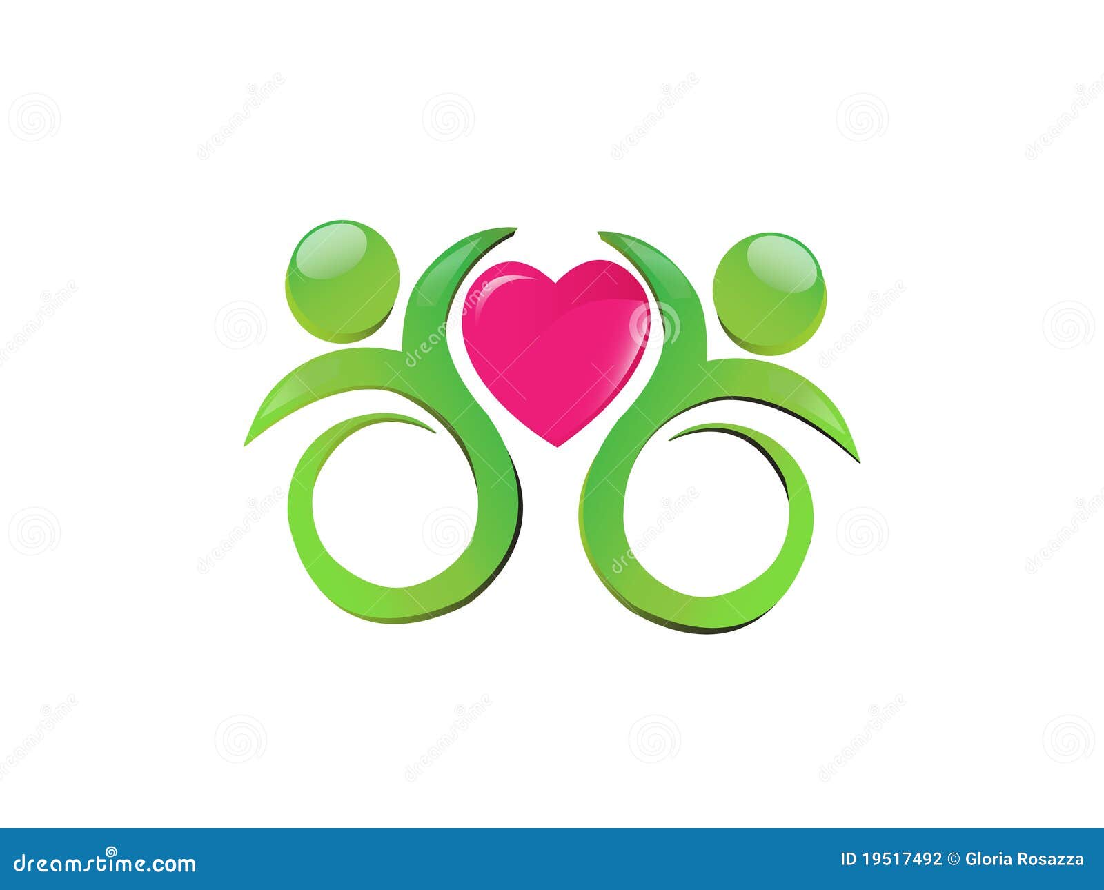 Team with a heart logo stock vector. Illustration of outline - 19517492