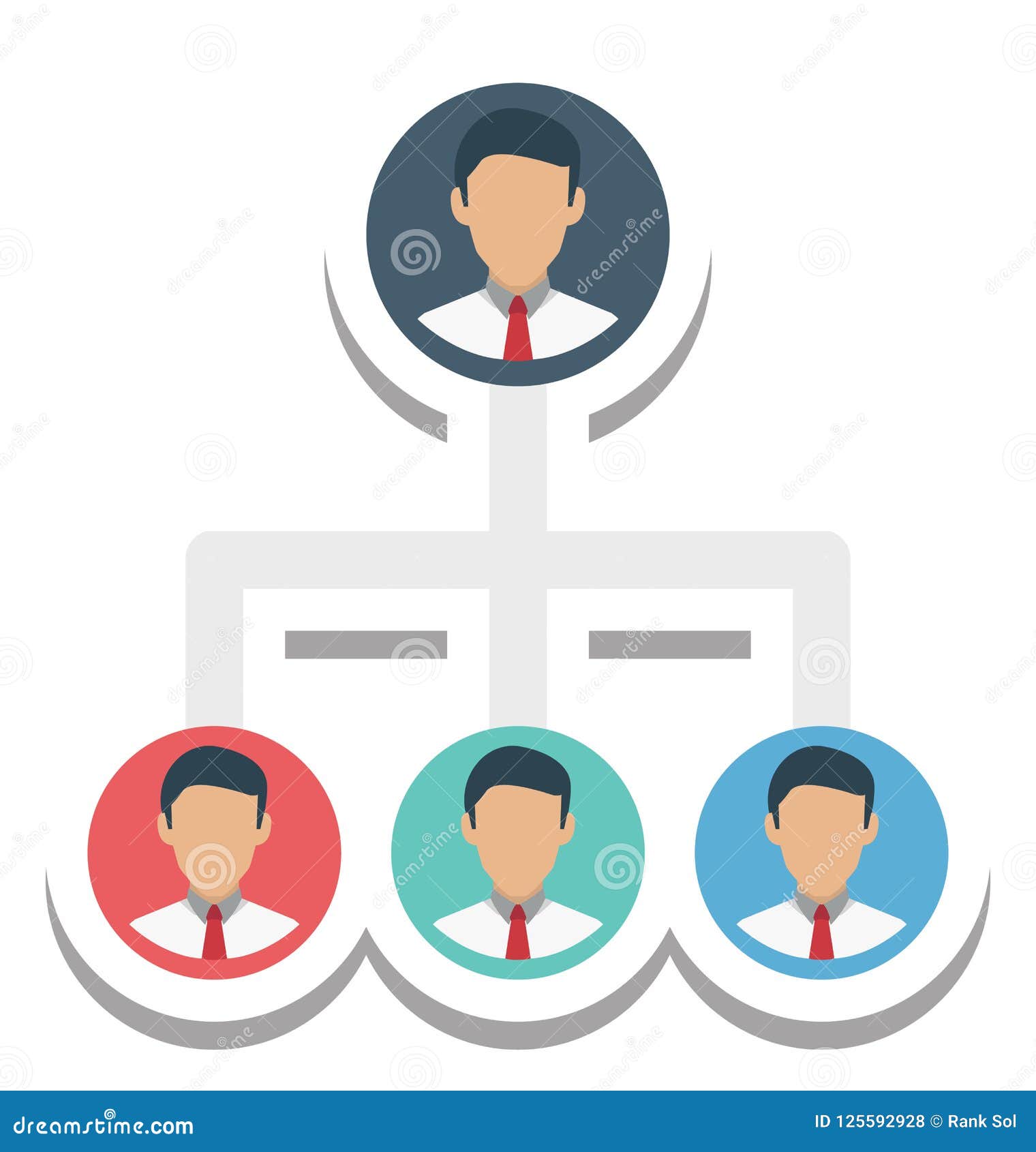 Team Hierarchy Isolated Vector Icon Stock Illustration - Illustration ...