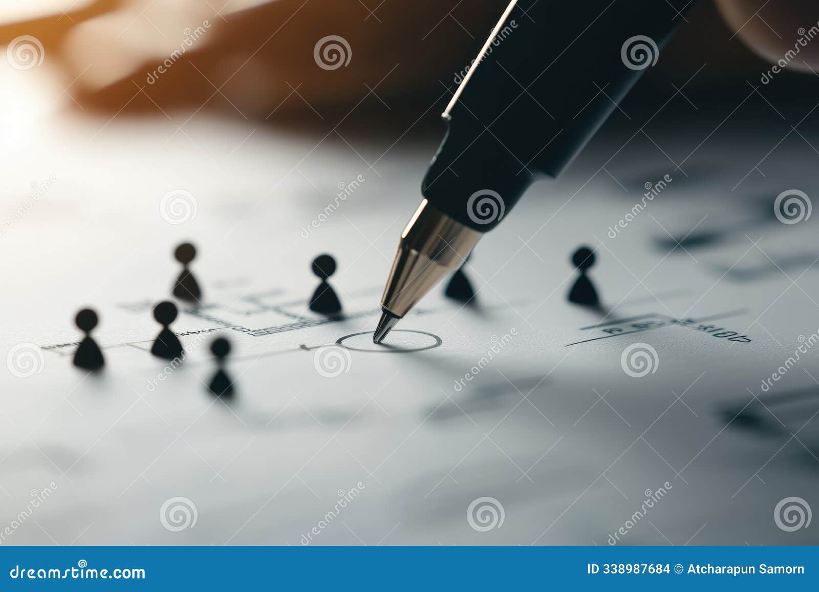 Team Hierarchy Structure Chart With Pen Stock Photography ...