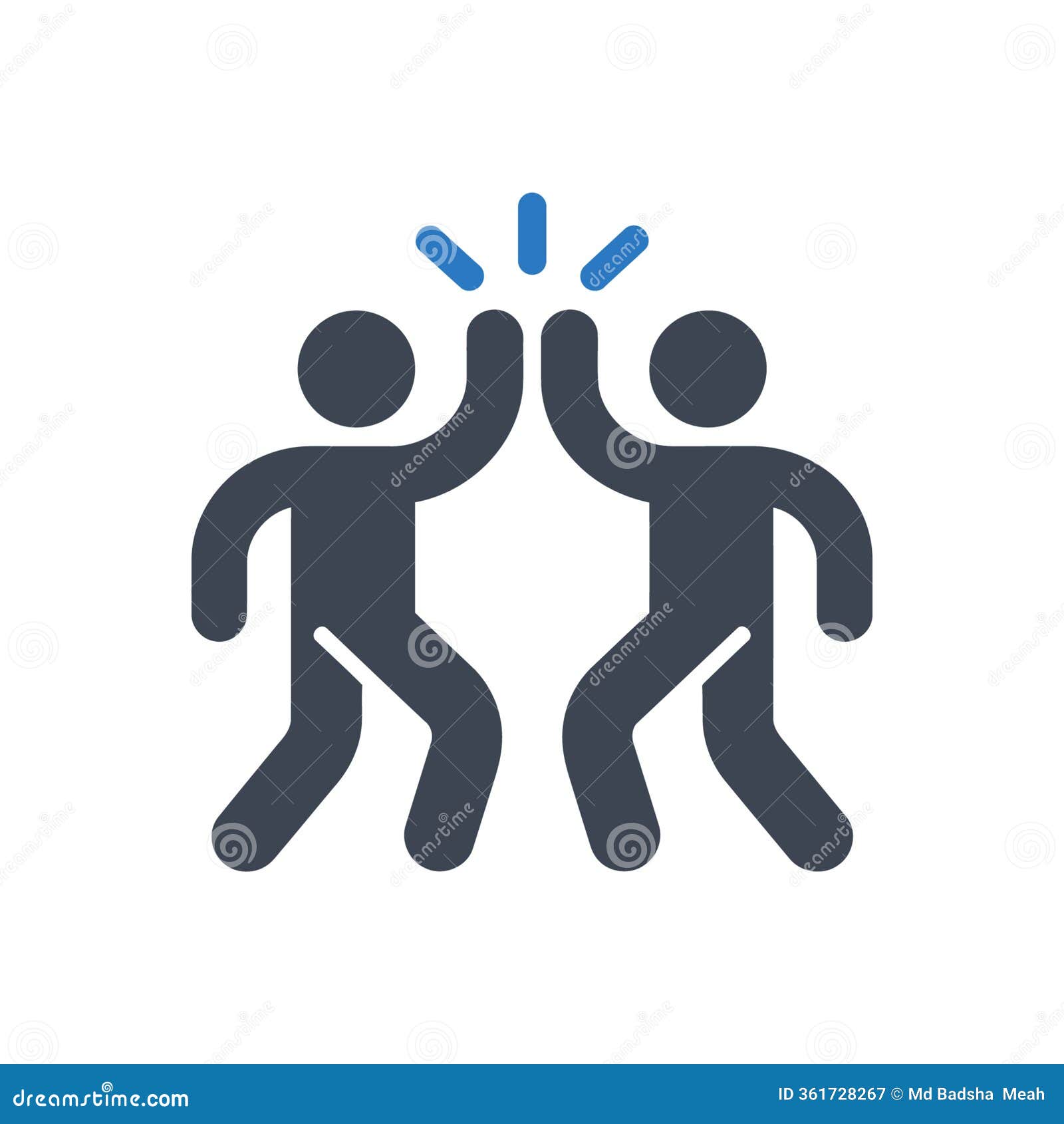 Team High Five Icon stock vector. Illustration of collaboration - 361728267