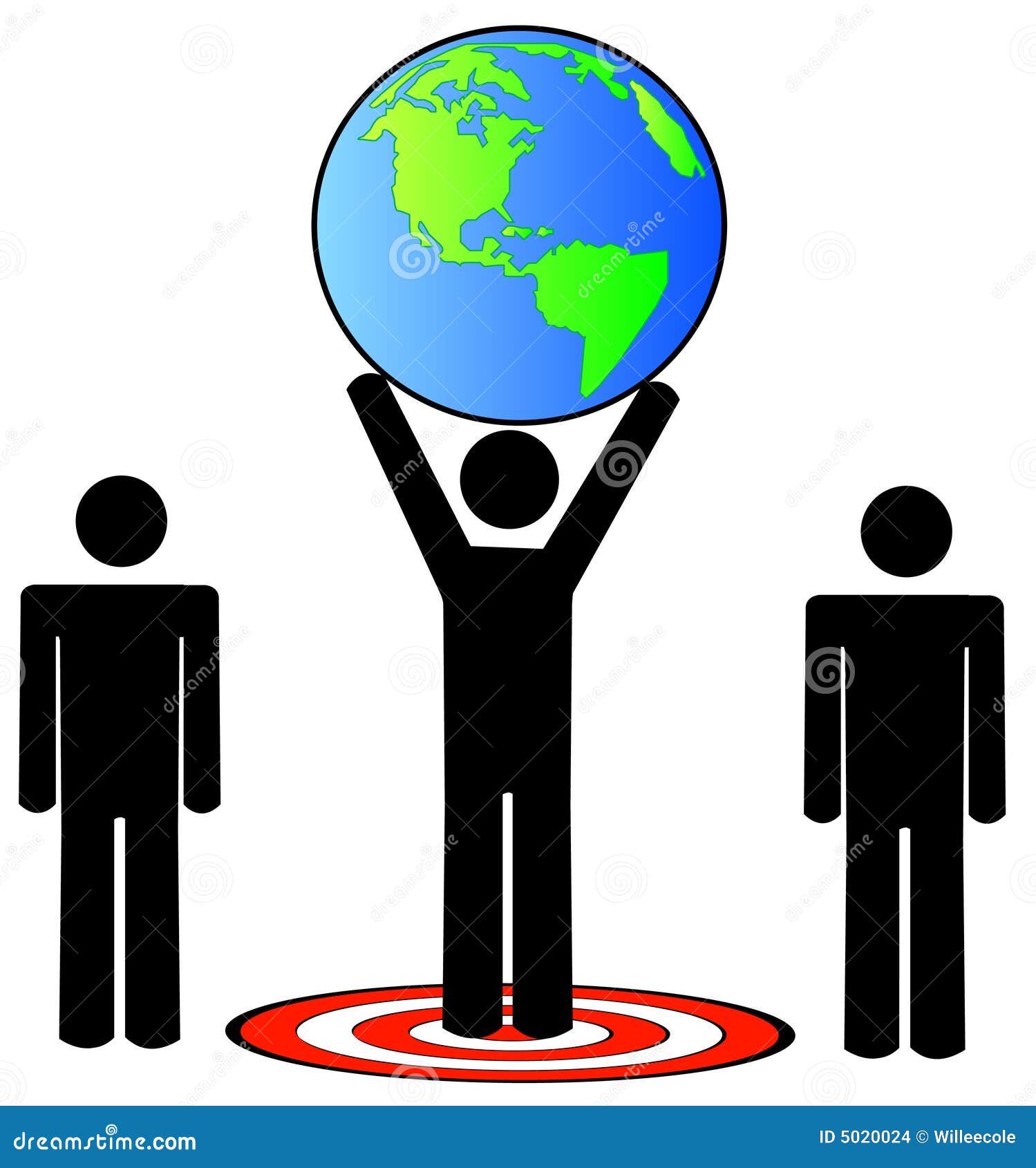 Team hitting global target stock vector. Illustration of organisation ...