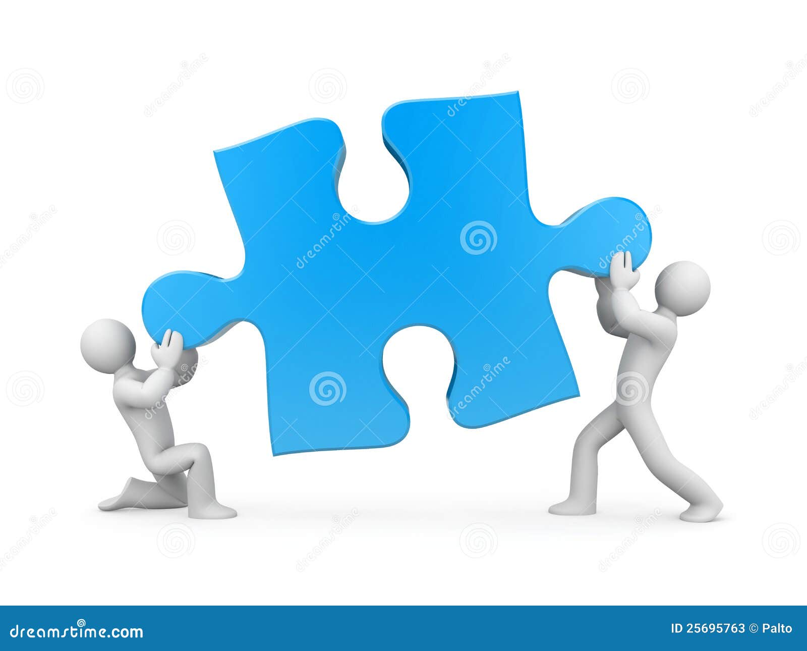 Team holding puzzle stock illustration. Illustration of idea - 25695763