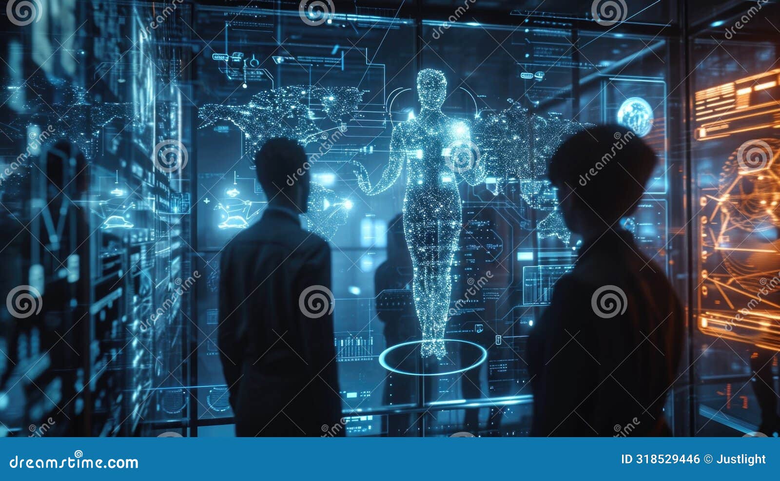 A Team of Holographic Trainers Each with a Different Specialization in ...