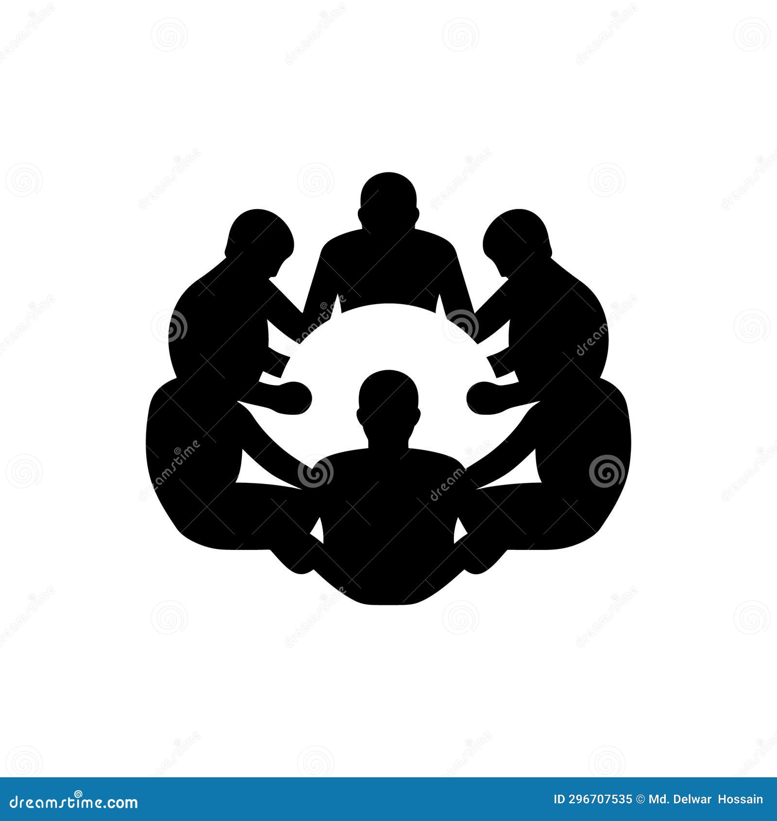 Team Huddle Icon stock vector. Illustration of sports - 296707535