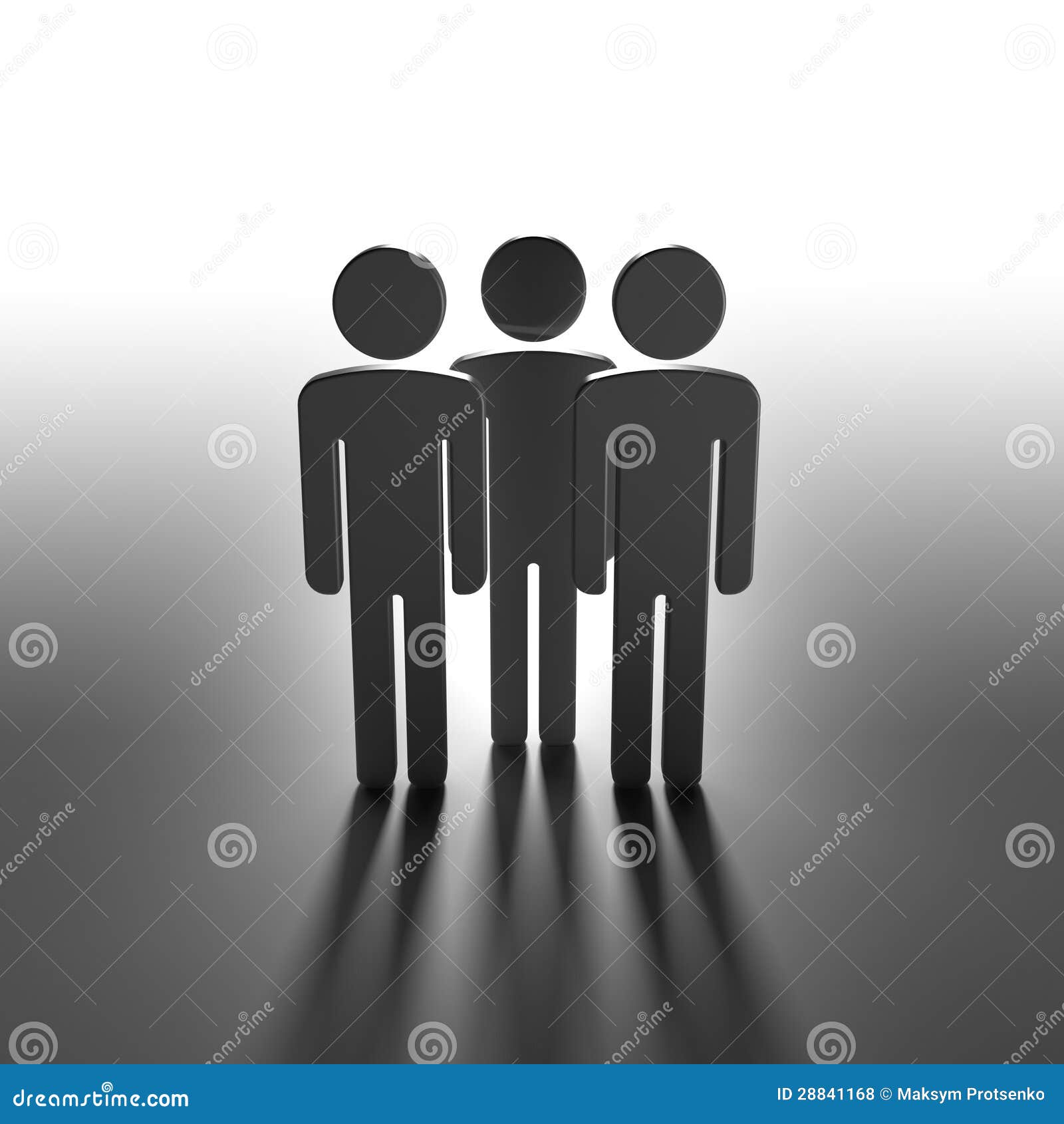 Team of Human Figures Standing before the Big Changes Stock ...