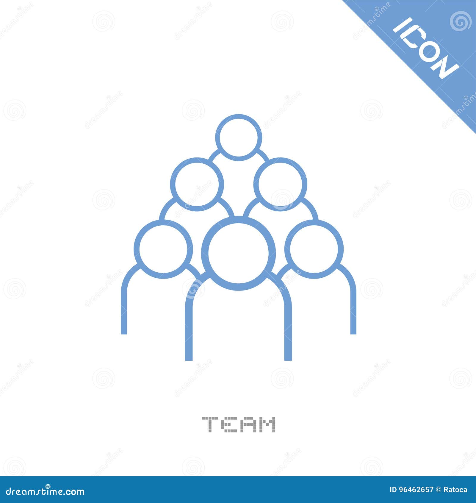 Team icon stock vector. Illustration of person, company - 96462657