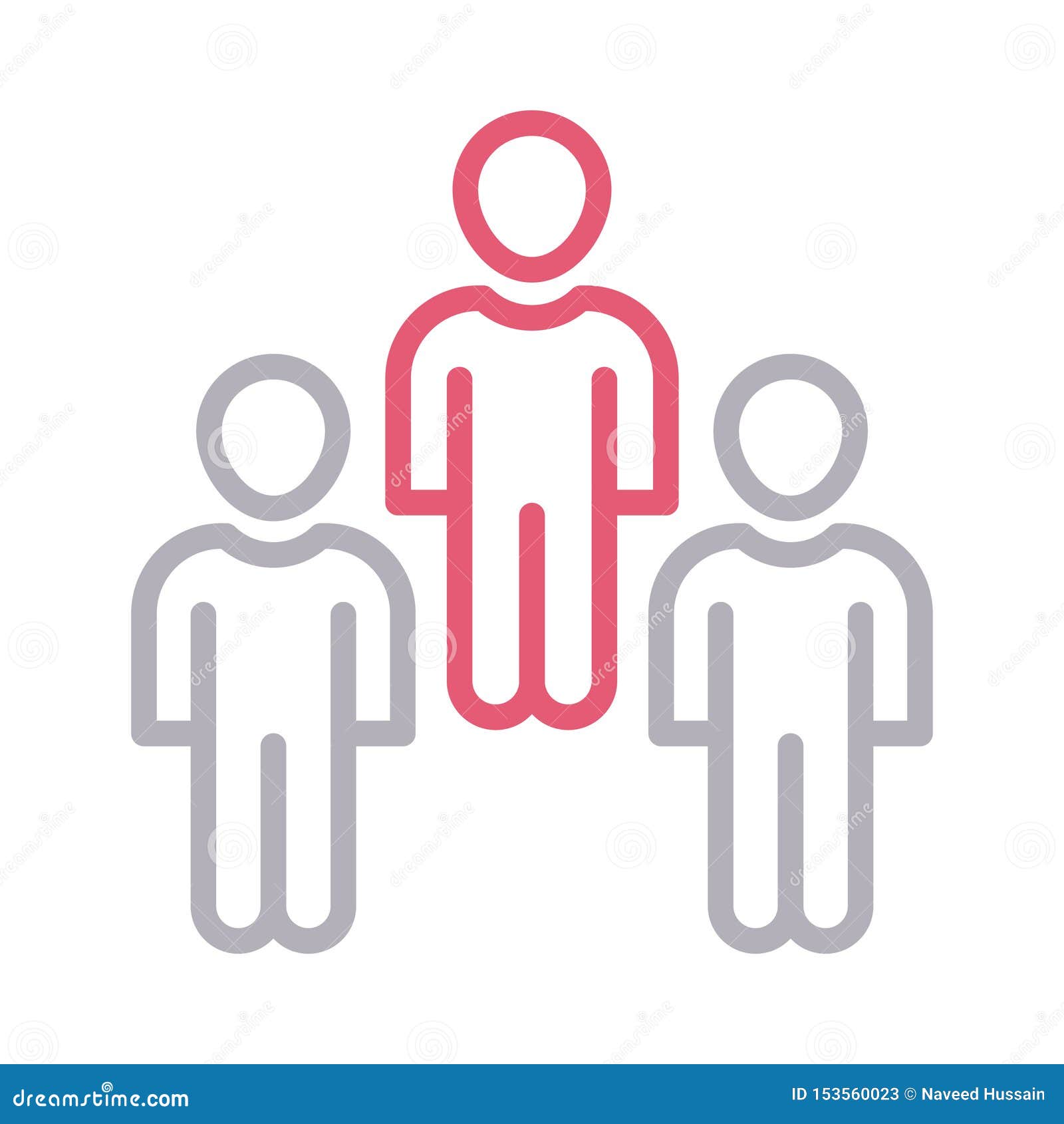 Team Colour Line Vector Icon Stock Vector - Illustration of member ...