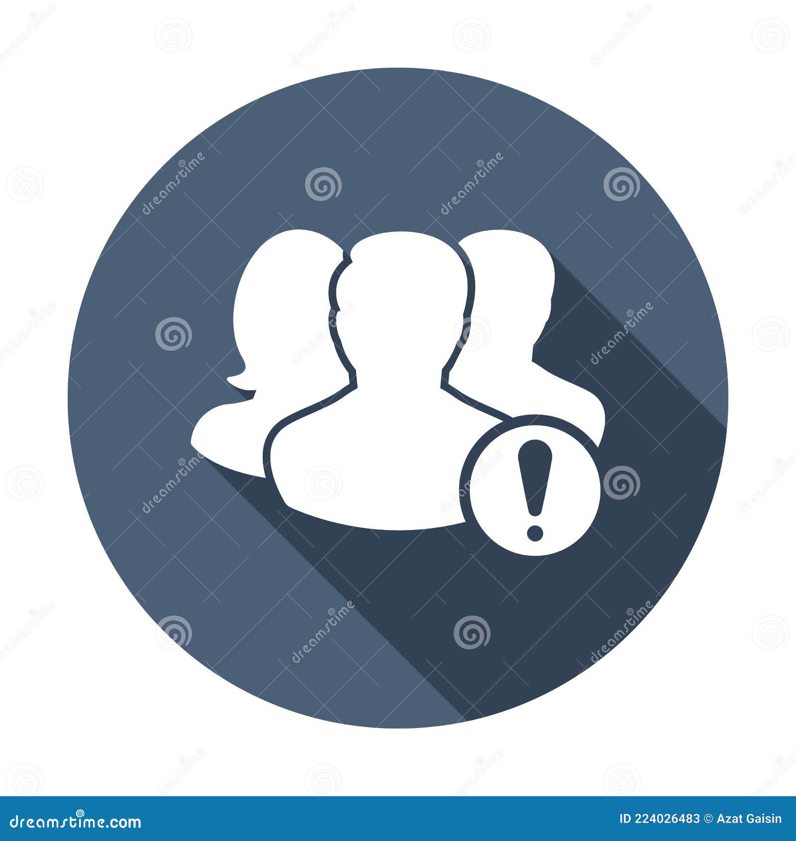 Team Icon with Exclamation Mark. Team Icon and Alert, Error, Alarm ...