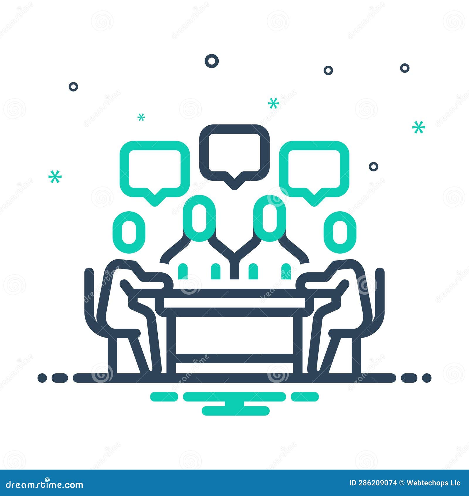 Mix Icon for Team, Group and Teamwork Stock Illustration - Illustration ...