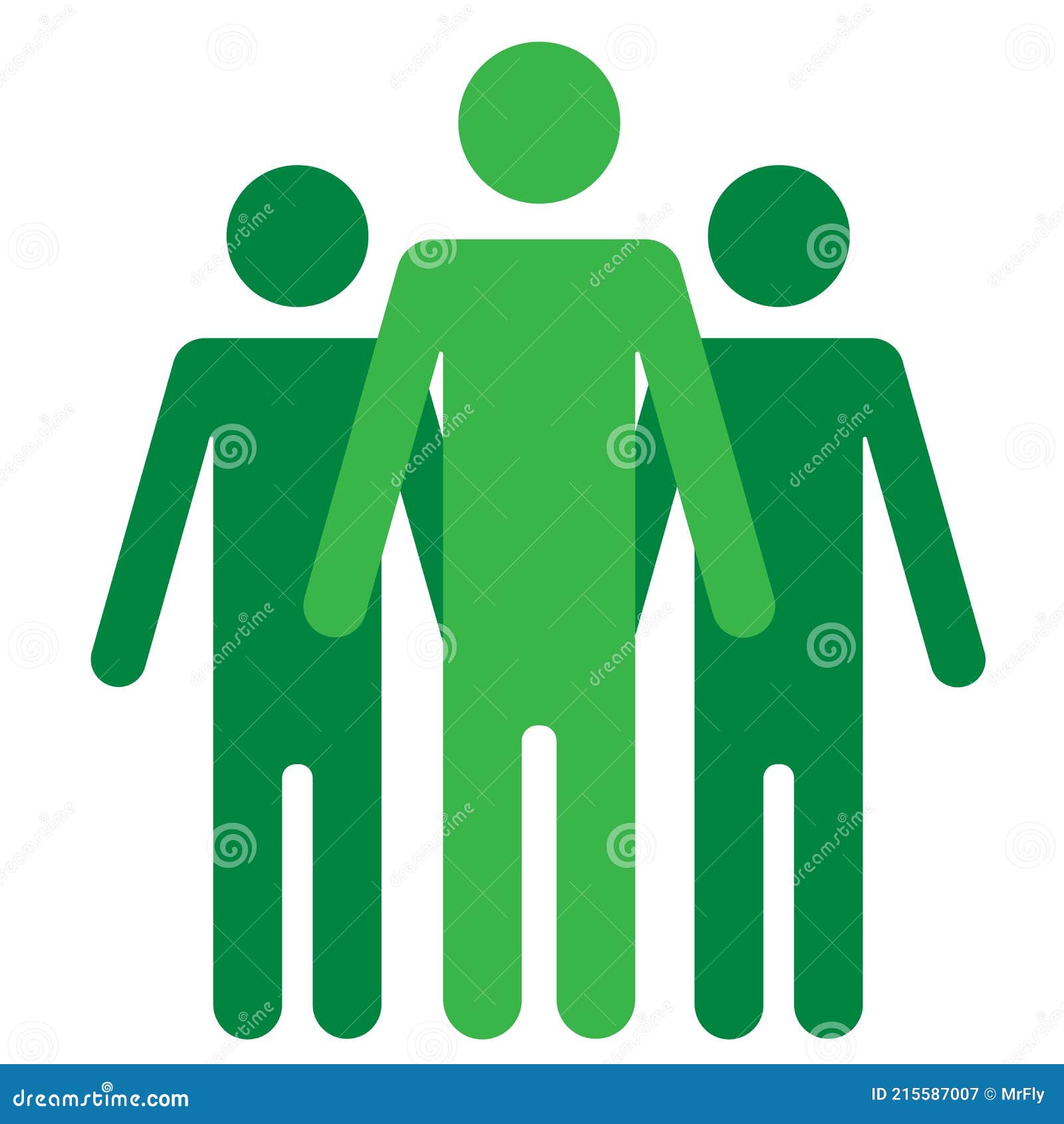 Team Icon, Group Icon, Green People Vector Illustration Stock Vector ...