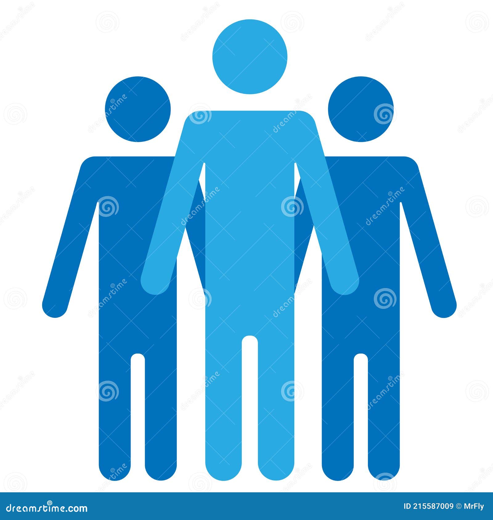 Team Icon, Group Icon, Blue People Vector Illustration Stock Vector ...