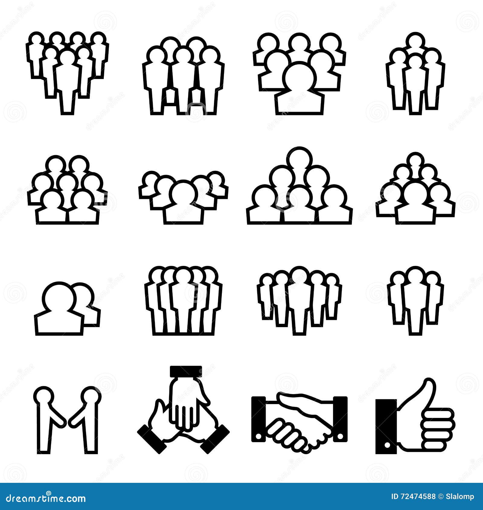 Team icon set stock illustration. Illustration of icon - 72474588