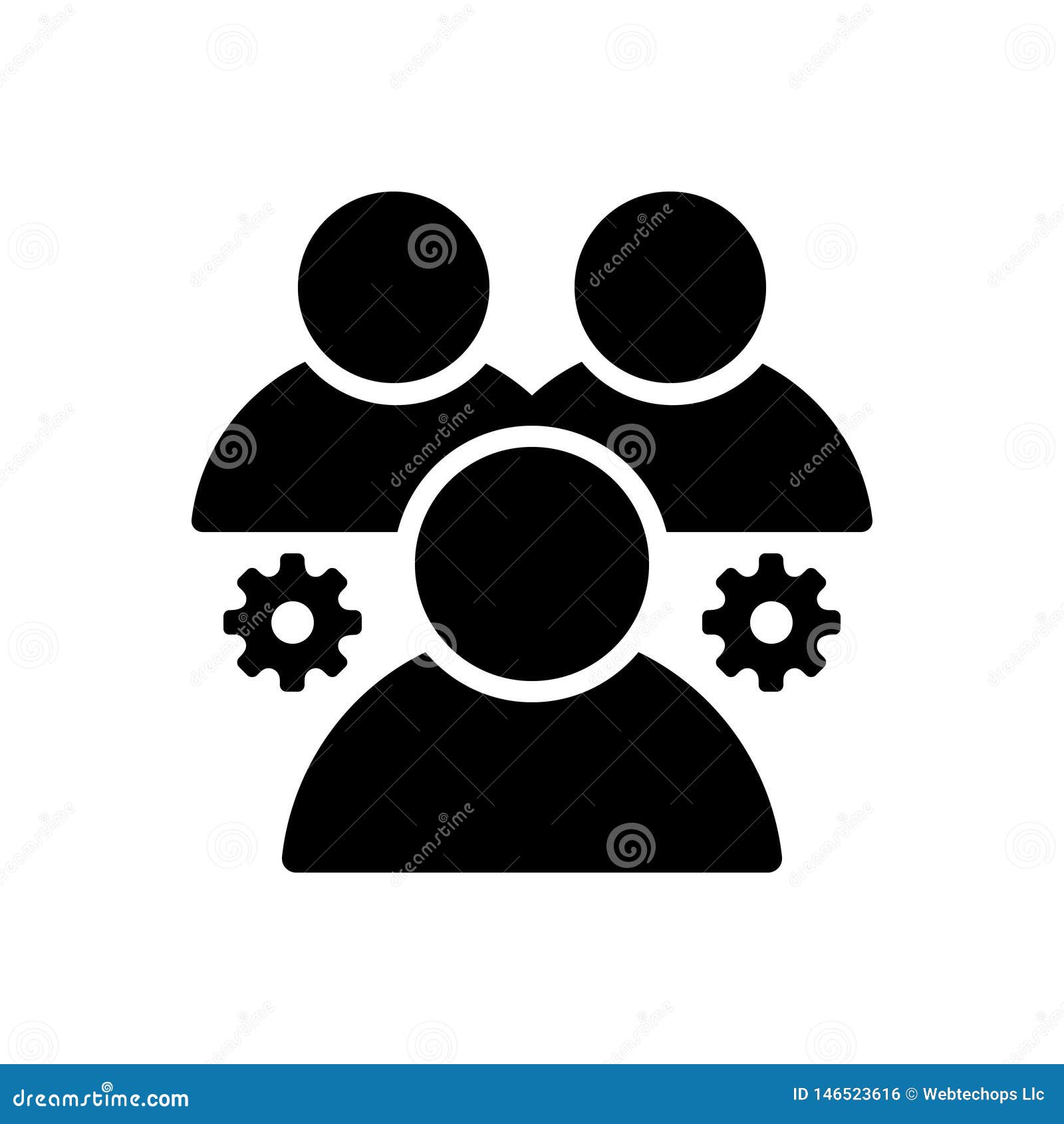 Black Solid Icon for Team, Work and Office Stock Vector - Illustration ...
