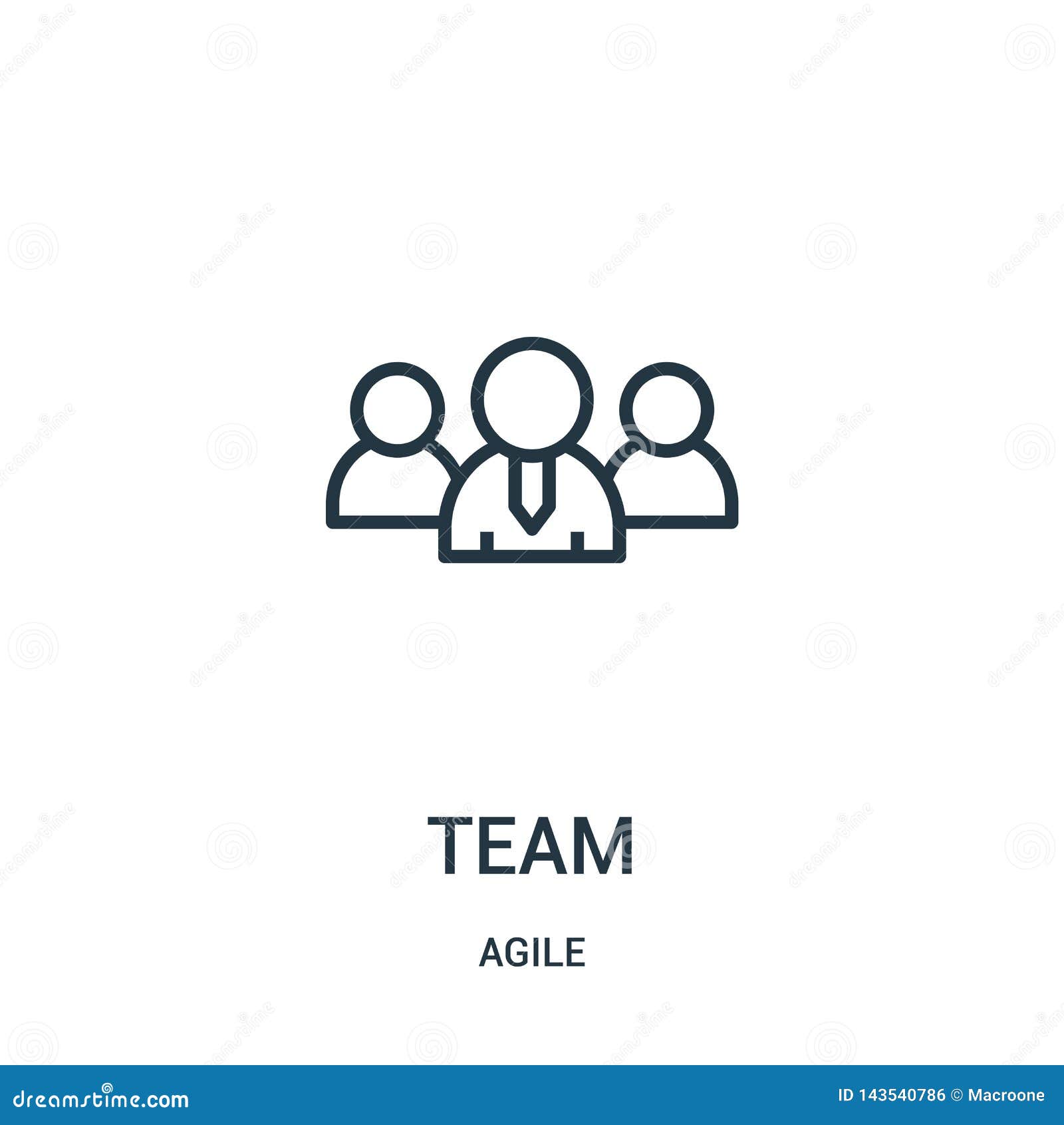 Team Icon Vector from Agile Collection. Thin Line Team Outline Icon ...