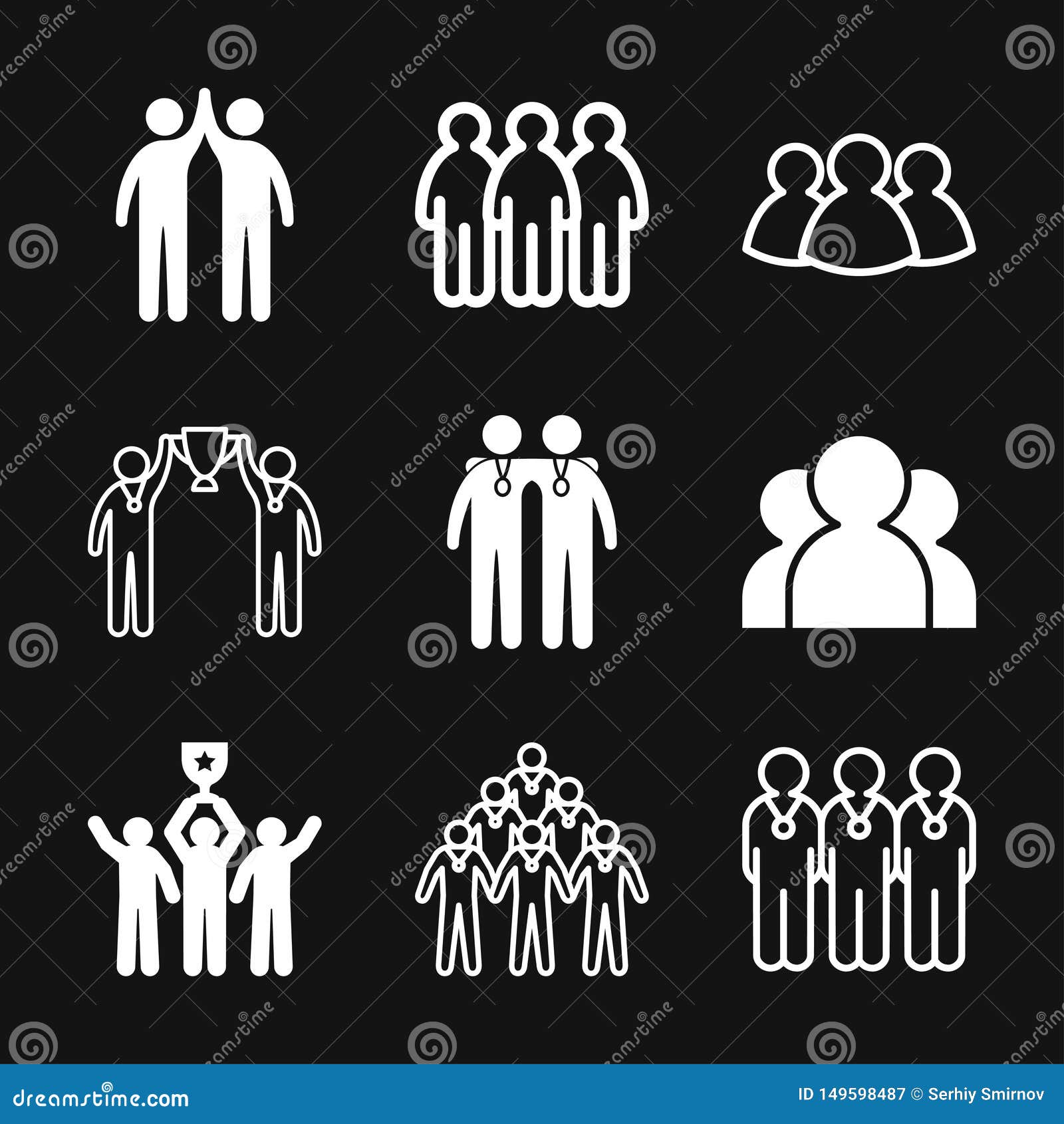 Team Icon Vector Sign Symbol for Design Stock Illustration ...