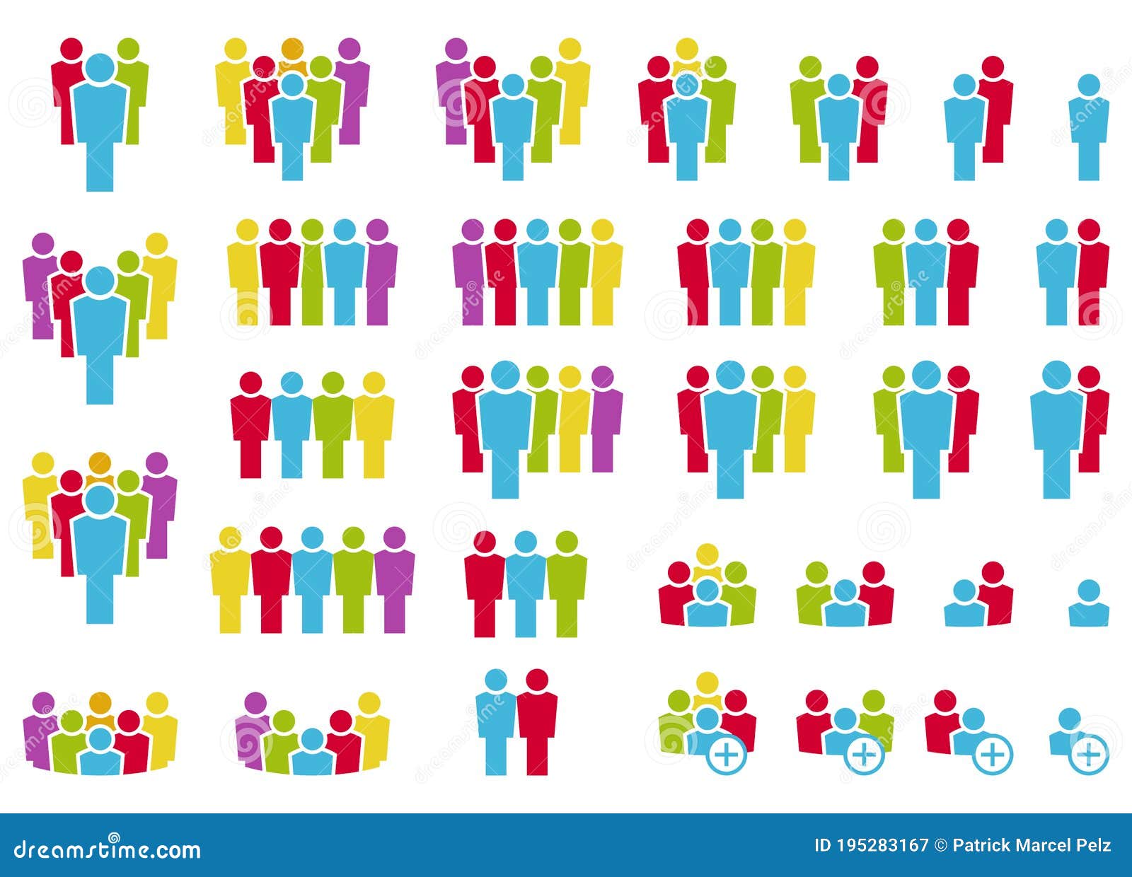 Team icons collection stock vector. Illustration of cooperation - 195283167