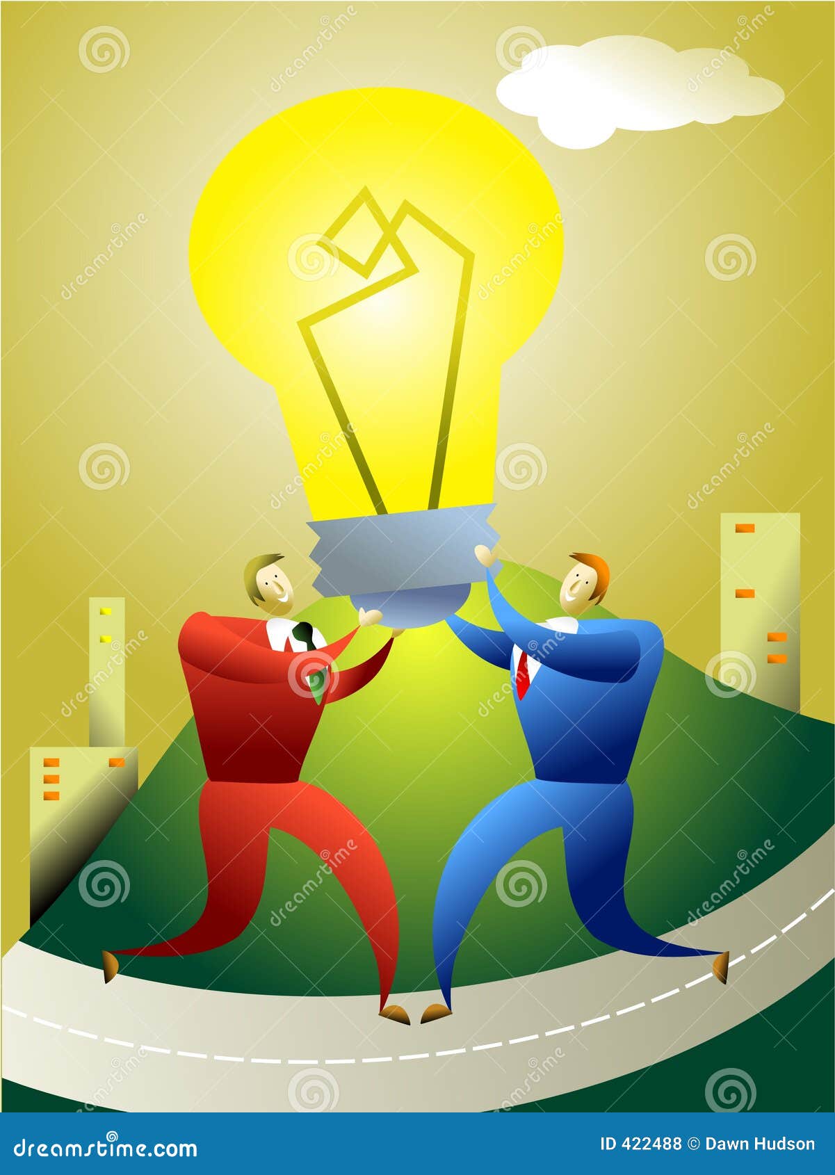 Team idea stock illustration. Illustration of cooperation - 422488