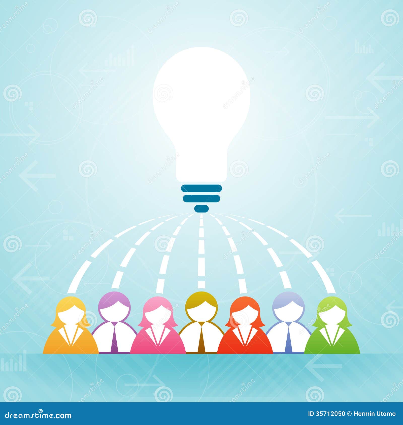 Team Idea Collaboration ilustración del vector. Ilustración de teamwork ...