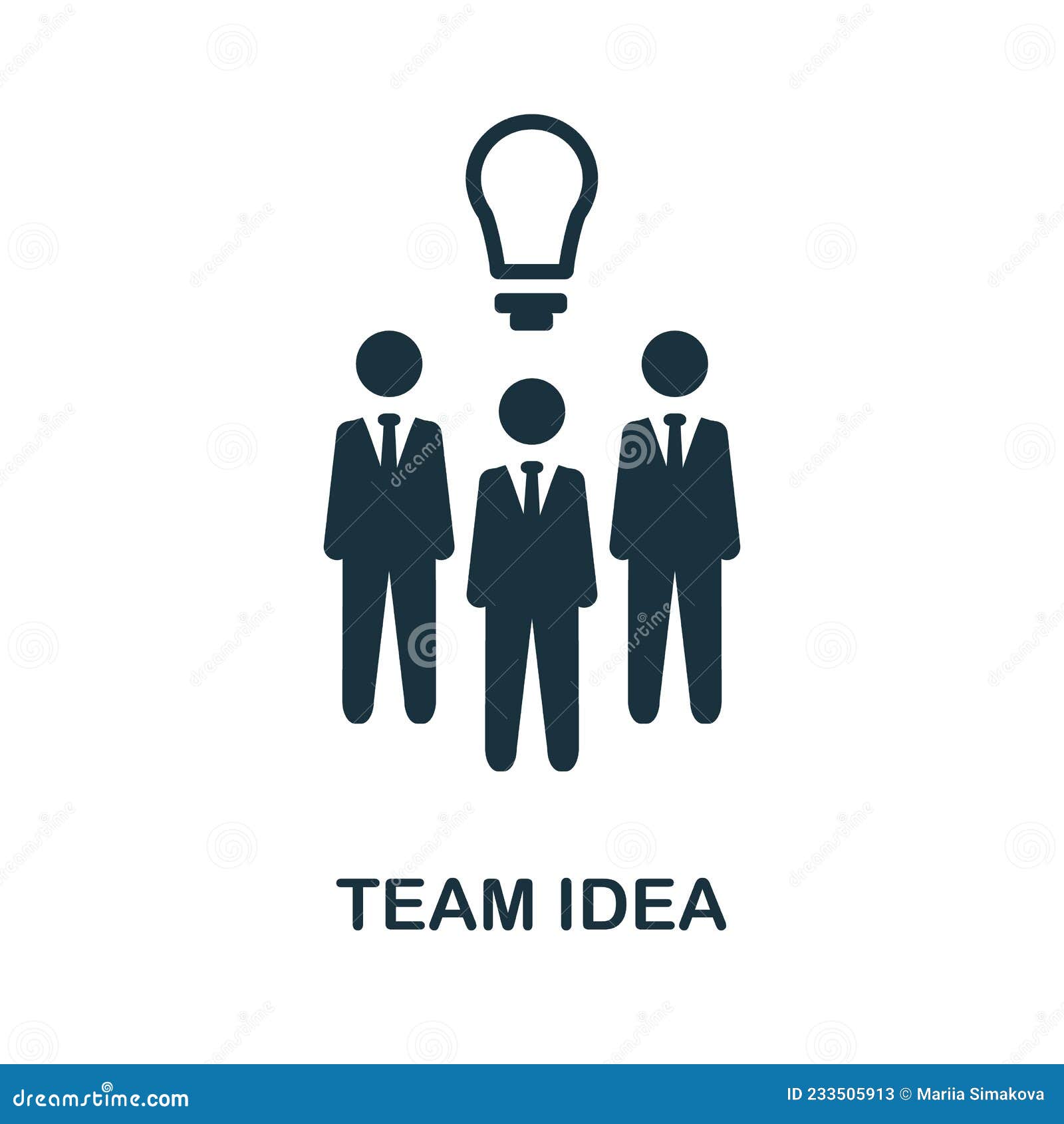 Team Idea Icon. Monochrome Sign from Project Development Collection ...