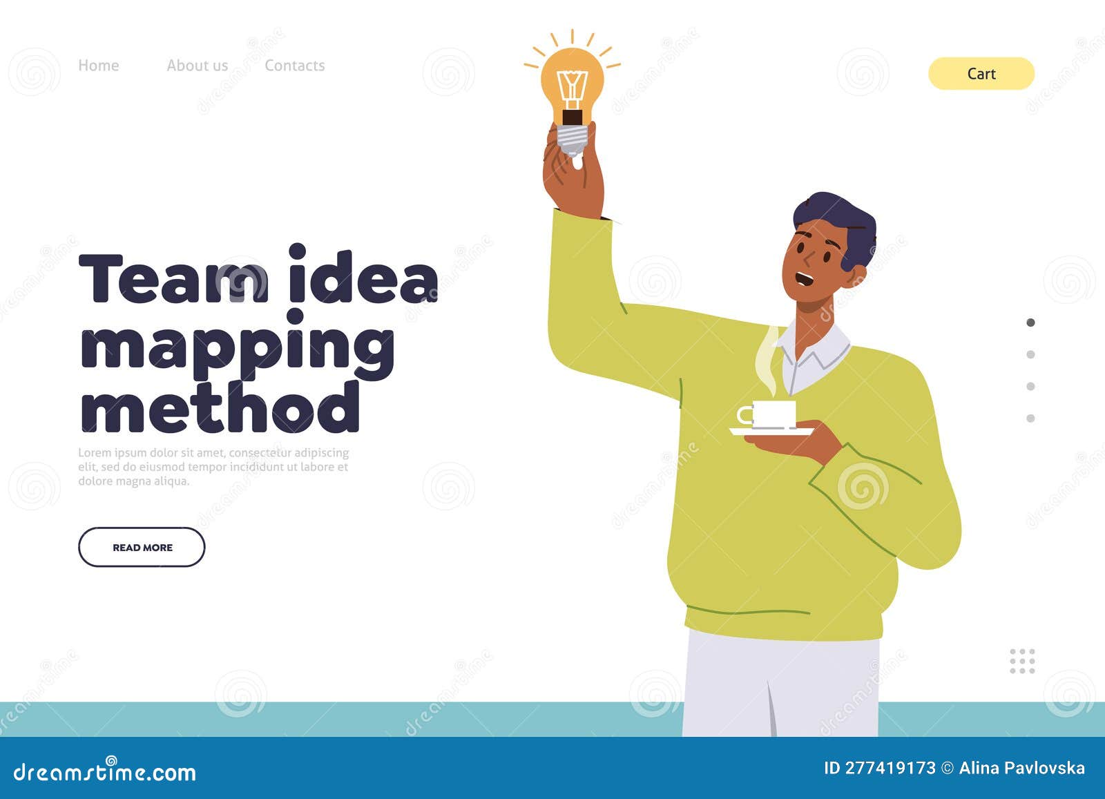 Team Idea Mapping Method Concept for Landing Page Design Template with ...
