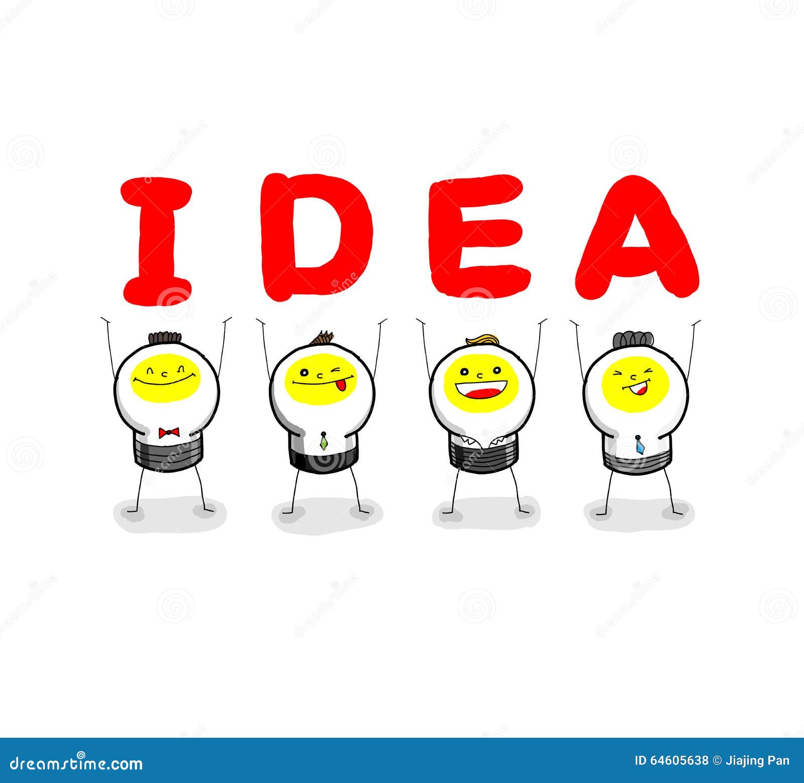 Team of idea stock illustration. Illustration of occupation - 64605638