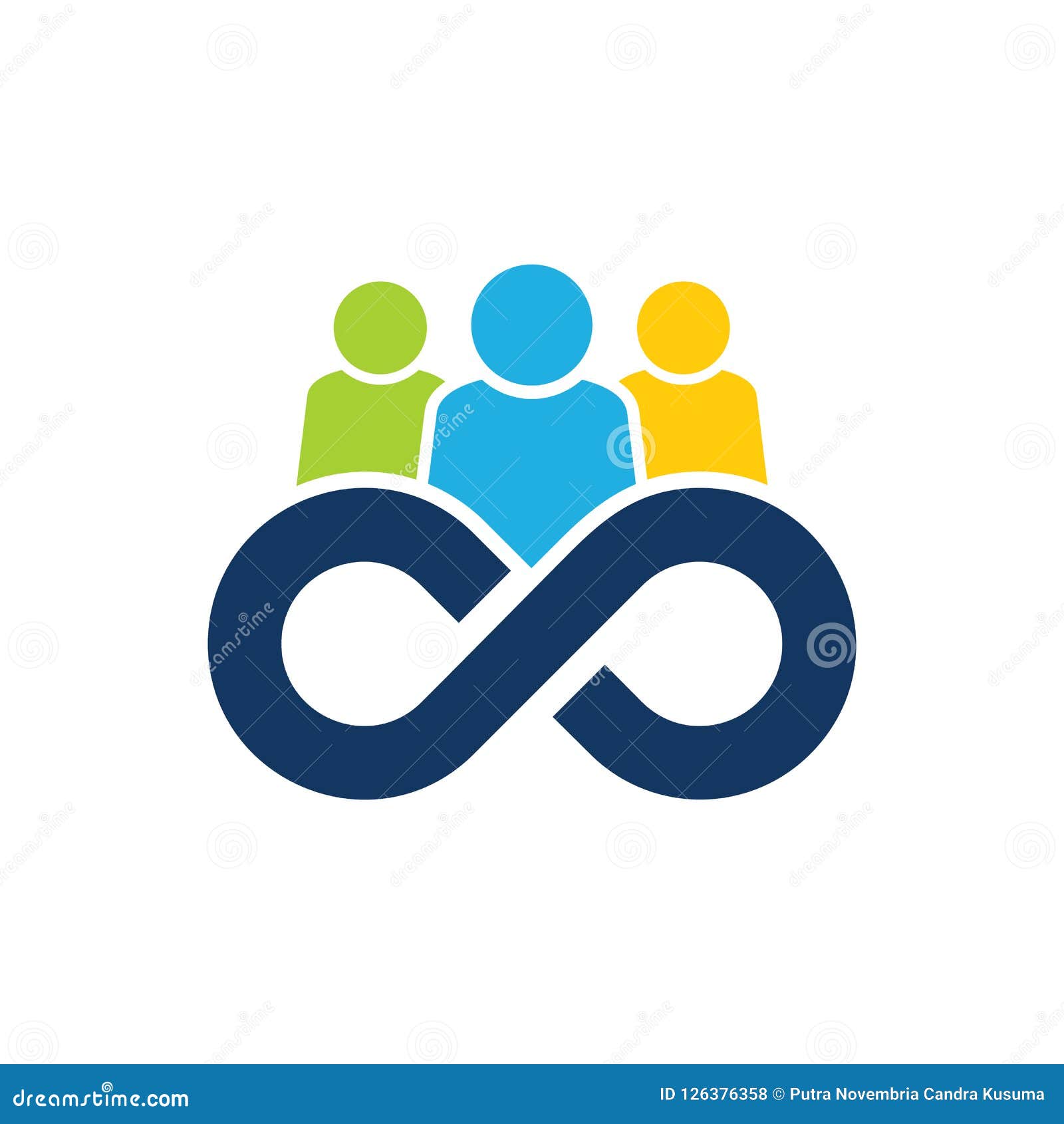 Team Infinity Head Logo Icon Design Stock Vector - Illustration of ...