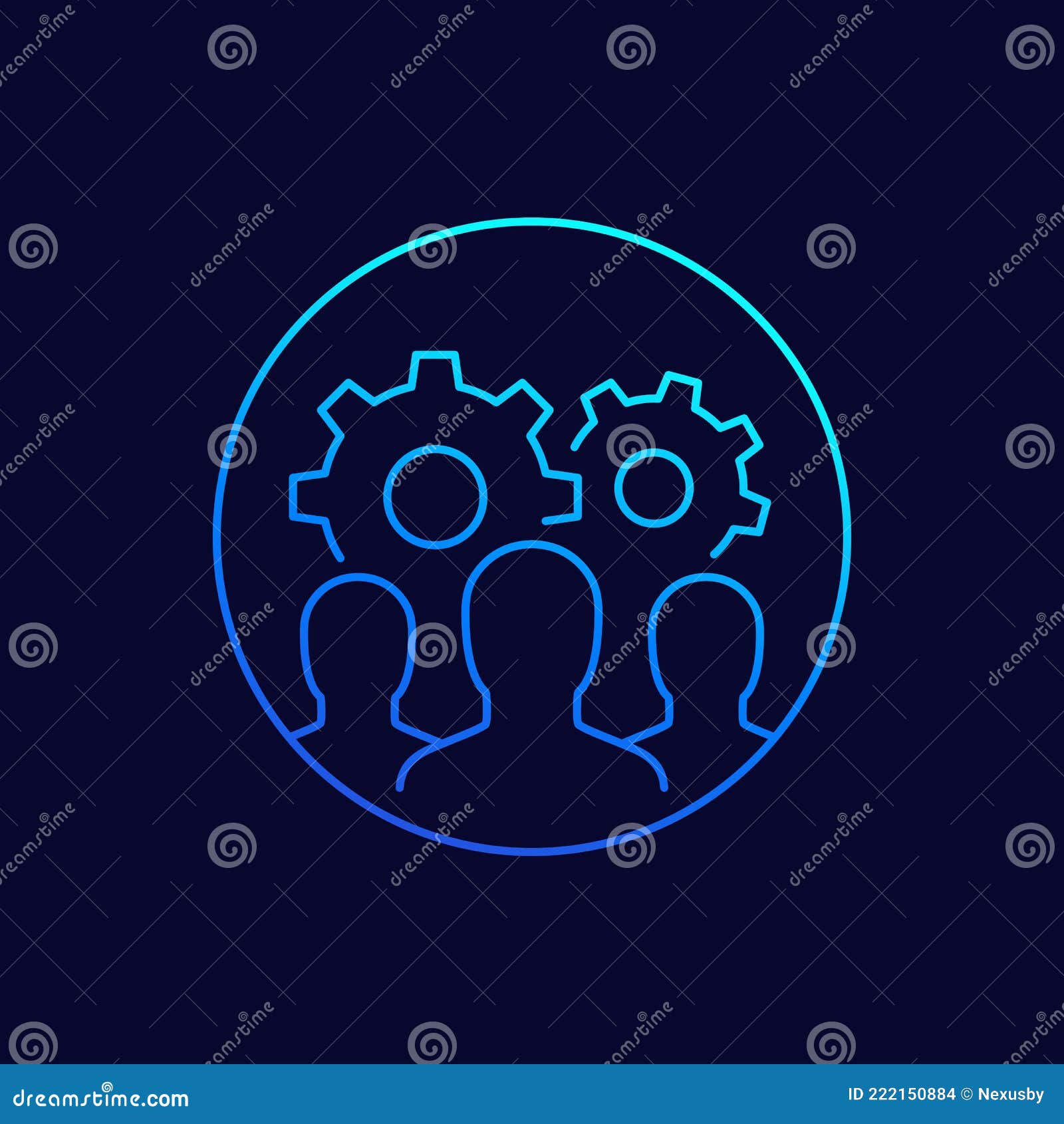 Team Interaction With Man And Woman Fly On Hot Air Balloon Work Together Vector Illustration ...