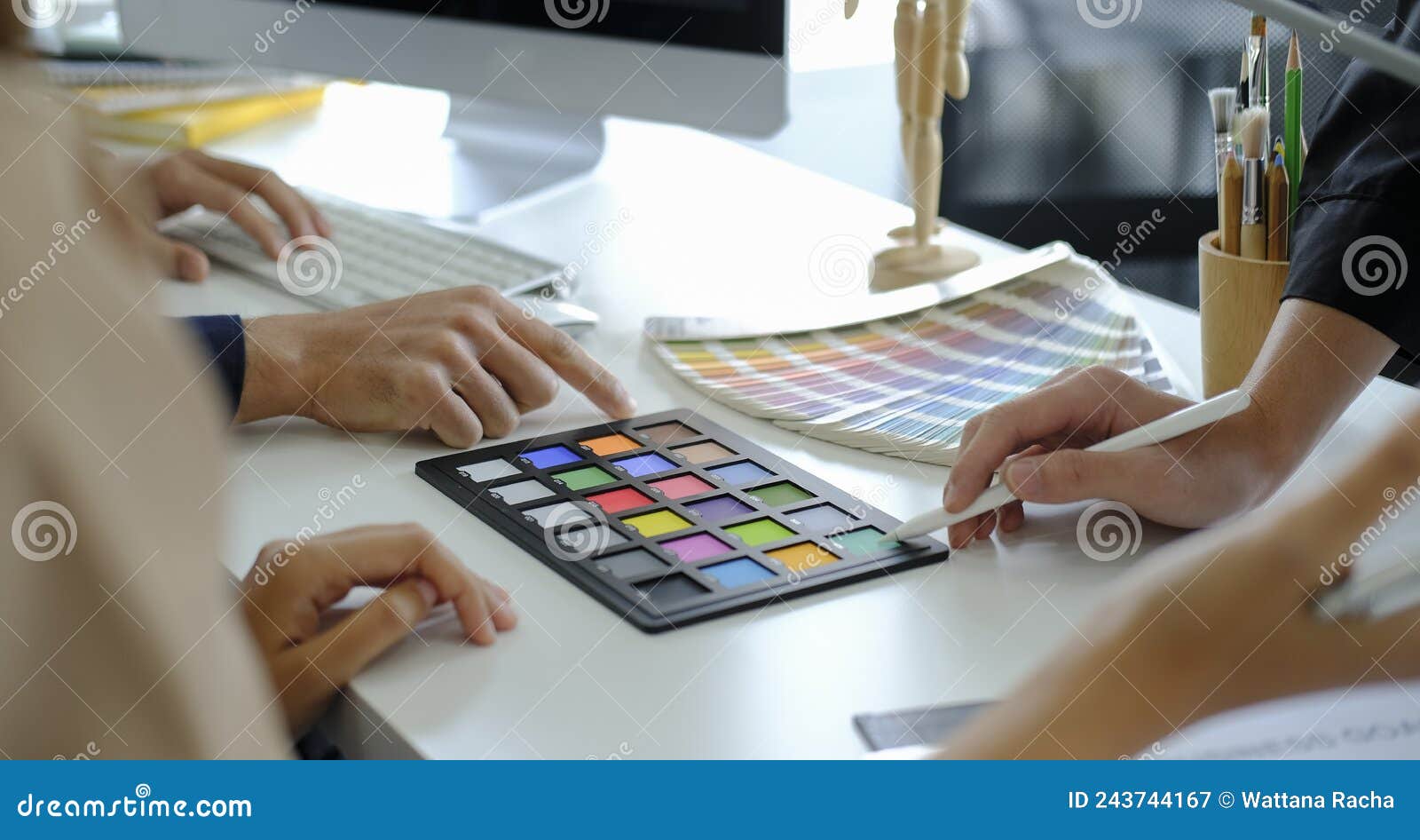 Team of Interior Designers Working Together on a Creative Project ...