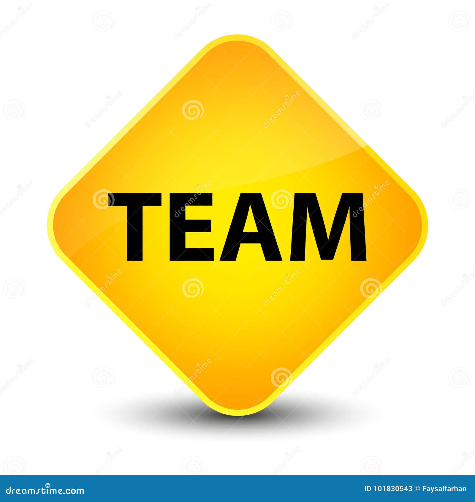 Team Elegant Yellow Diamond Button Stock Illustration - Illustration of ...