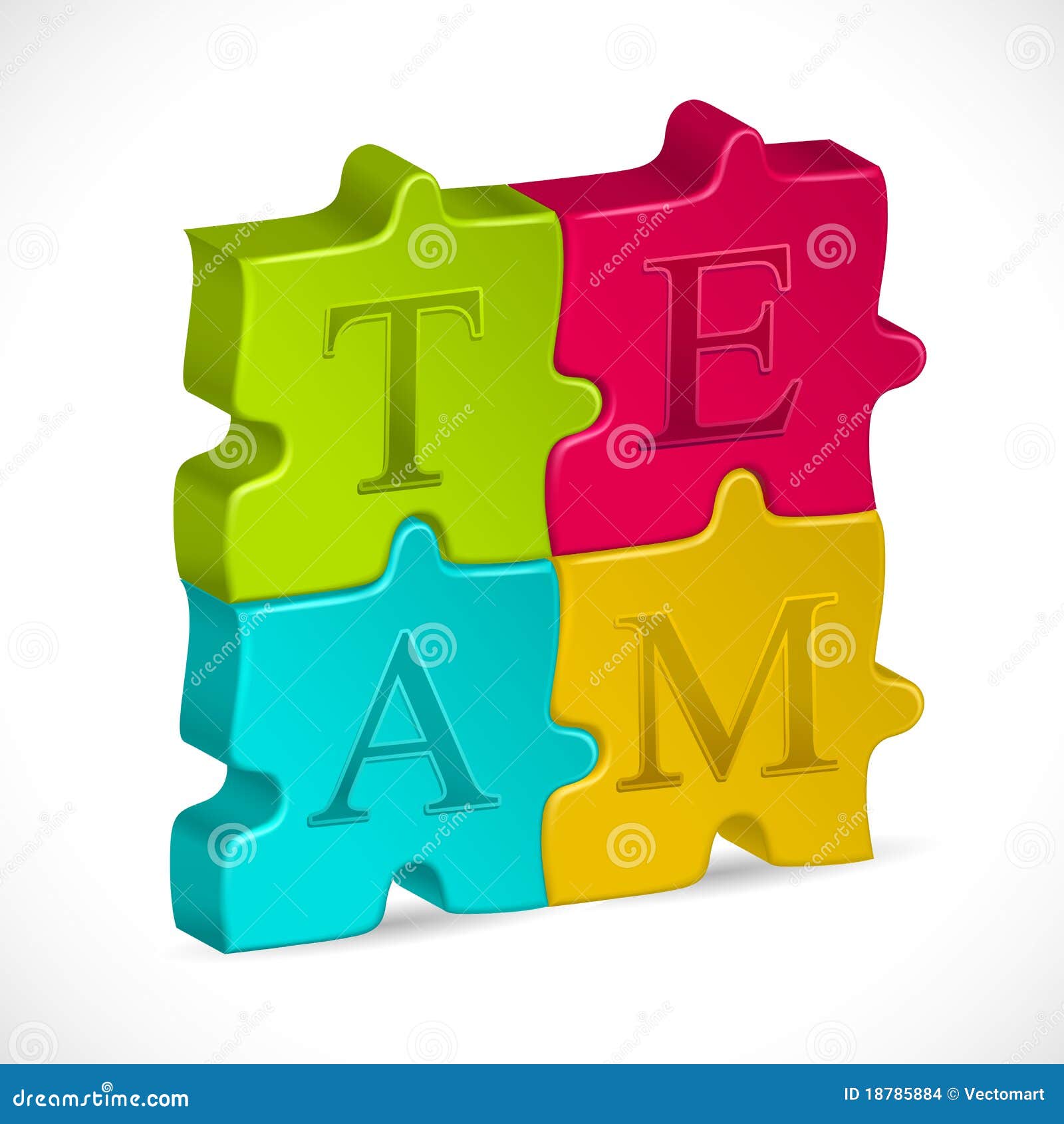 Team Jigsaw Puzzle stock vector. Illustration of shape - 18785884