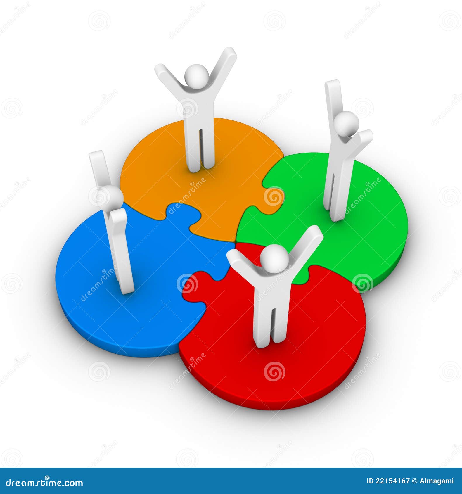 Team on jigsaw puzzles stock illustration. Illustration of merge - 22154167