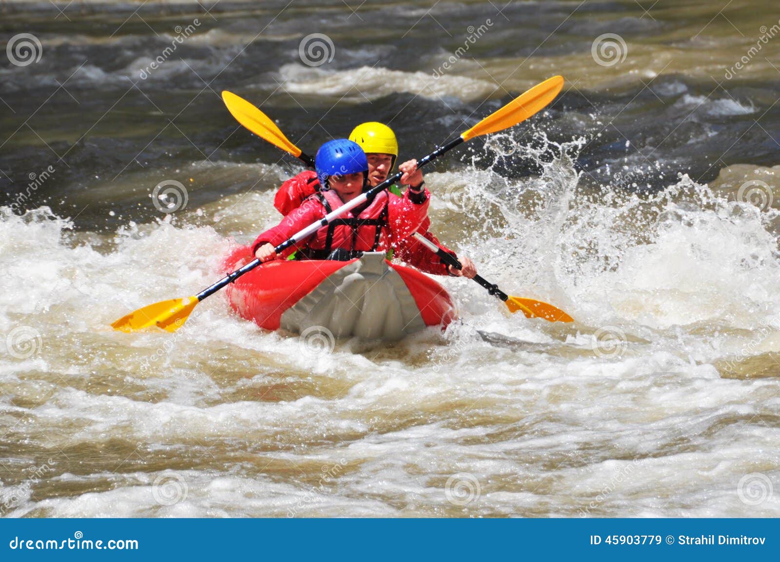Team Kayaking As Extreme and Fun Sport Stock Image - Image of bulgaria ...