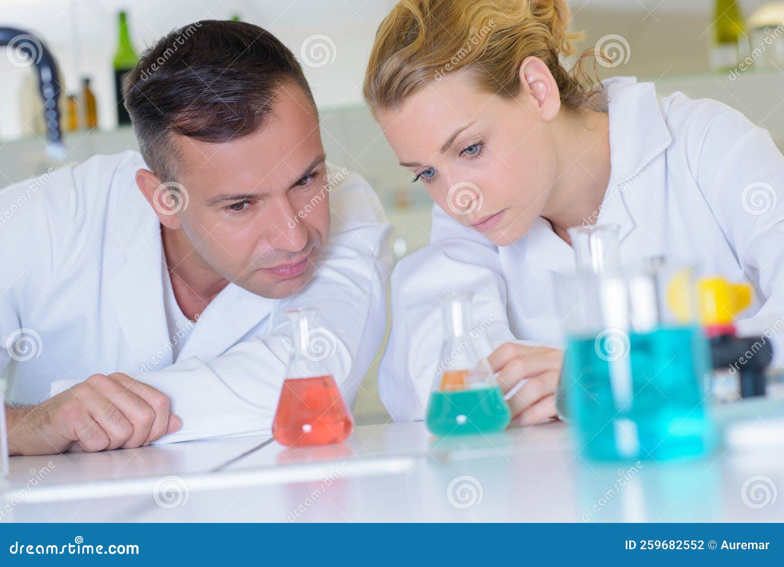 Team Lab Chemists Conducting Scientific Research Stock Photo - Image of ...