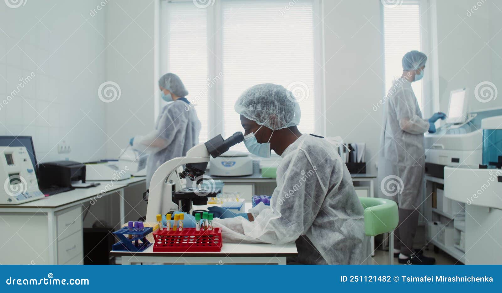 A Team of Laboratory Technicians Work in a Modern, Well-equipped ...