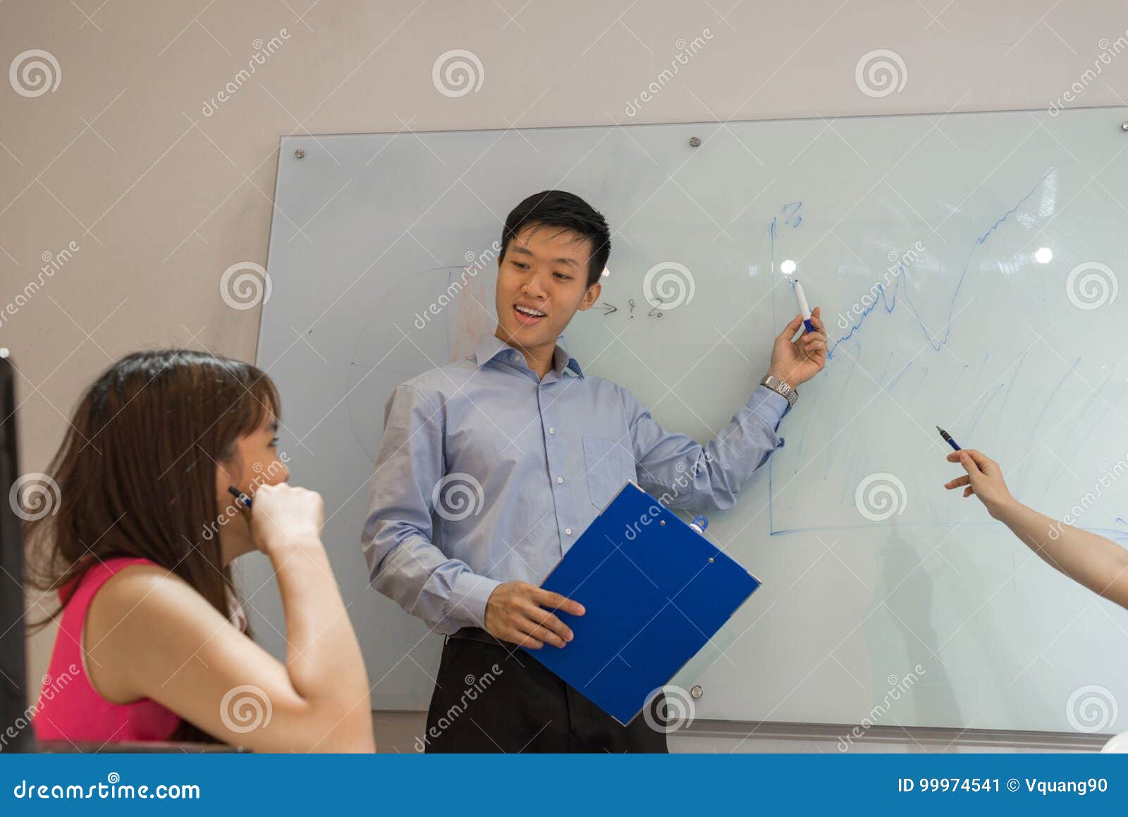 Team Leader Answer Query from Team Members Happily Stock Image - Image ...