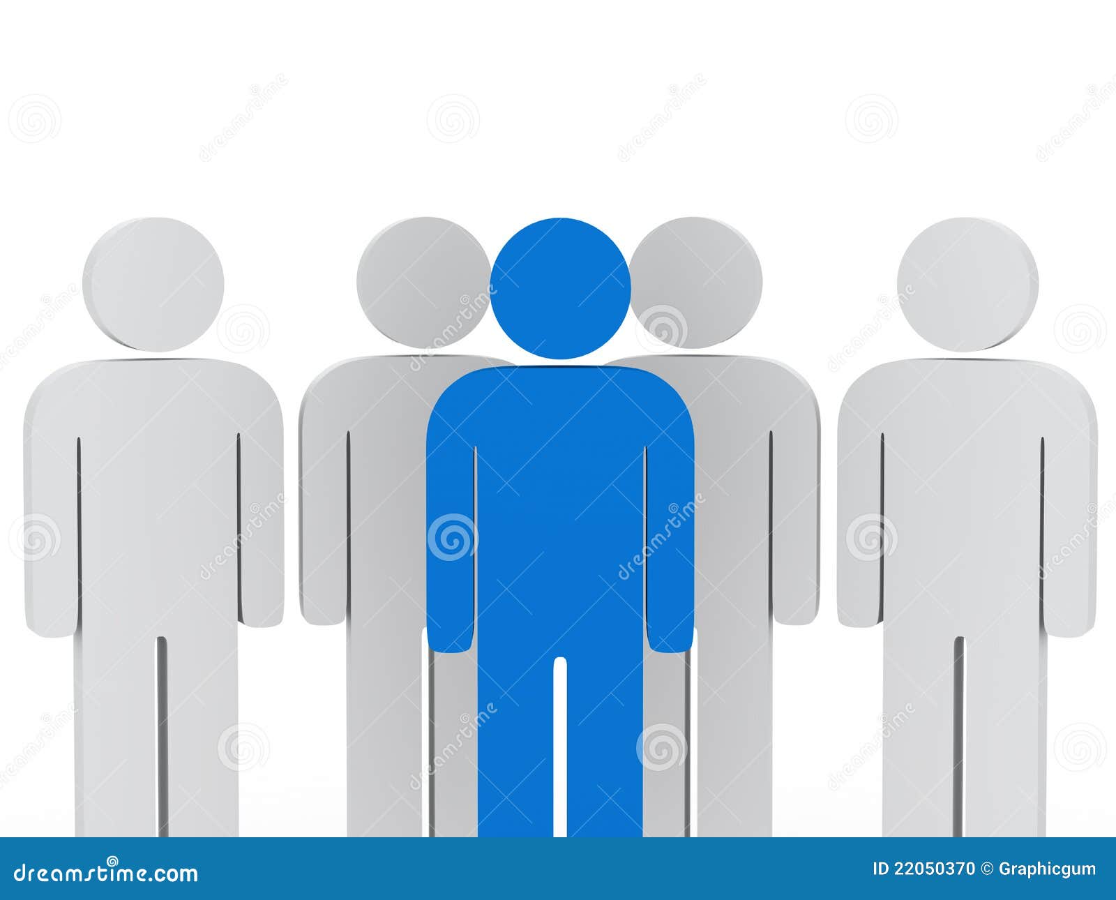 Team leader blue in front stock illustration. Illustration of ...