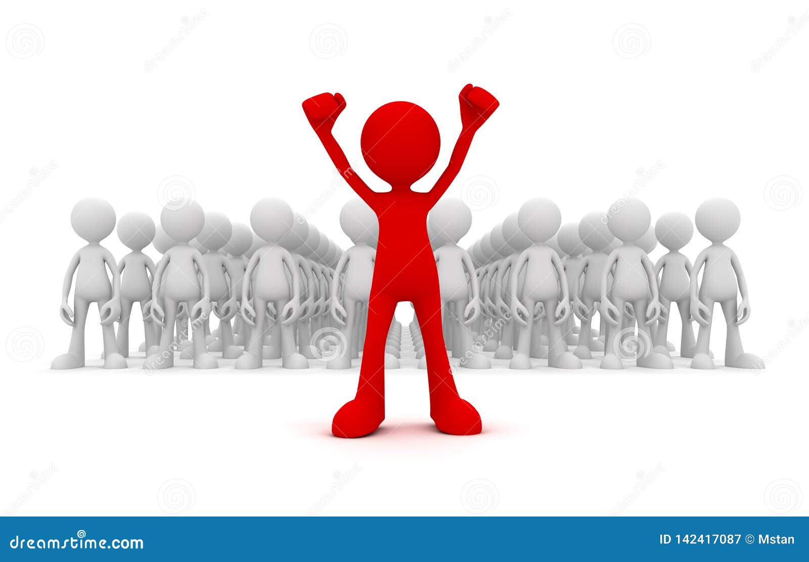 Team Leader Concept 3d Illustration Stock Illustration - Illustration ...