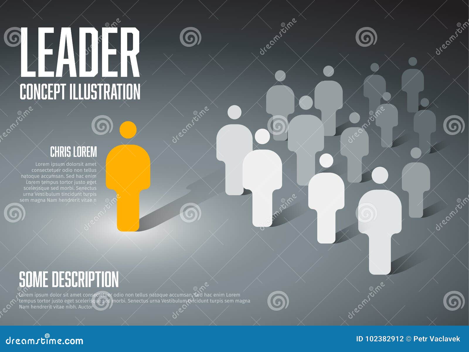 Team Leader Concept Illustration Stock Vector - Illustration of ...