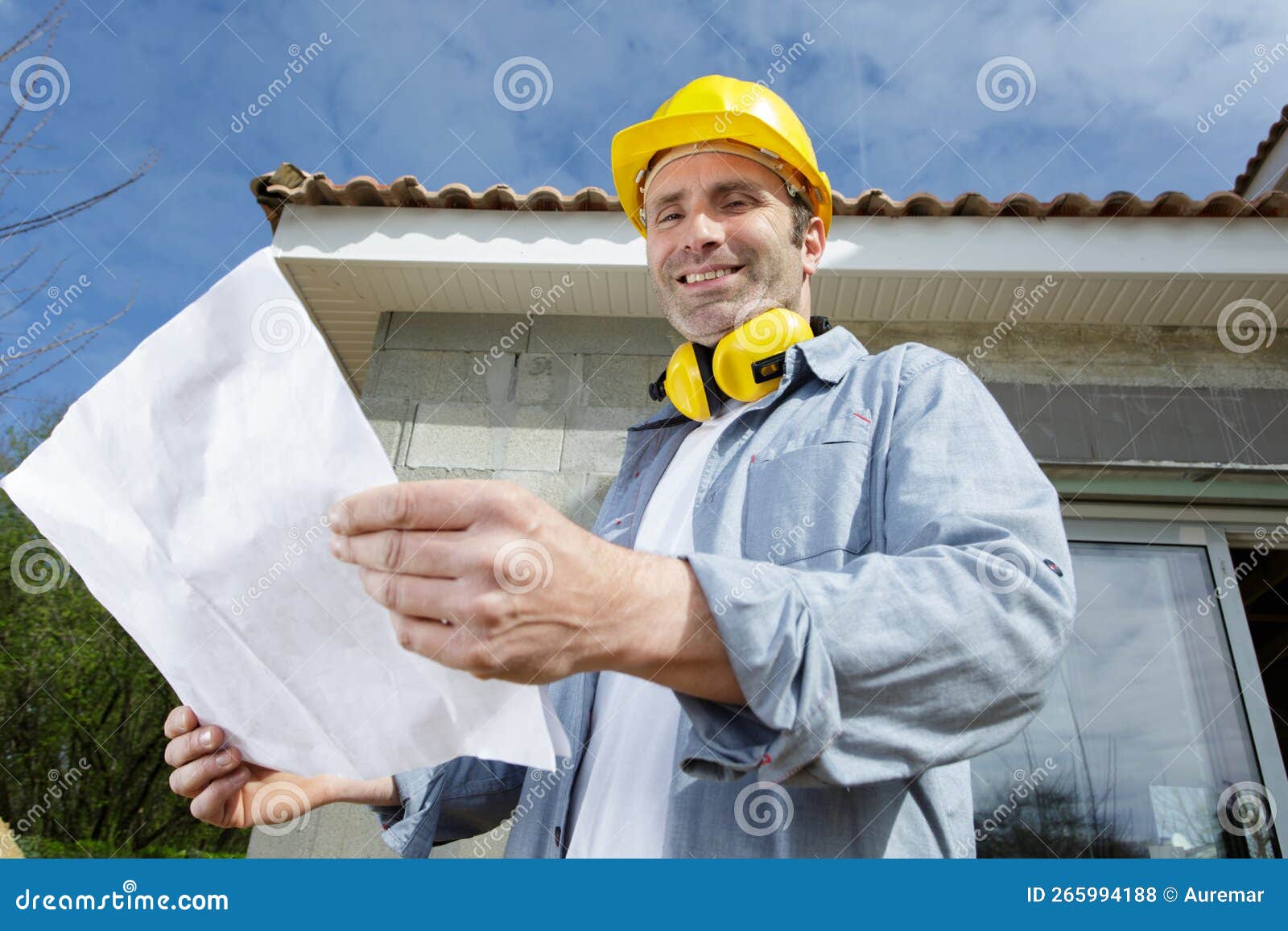 Team Leader at Construction Site Stock Photo - Image of contractor ...