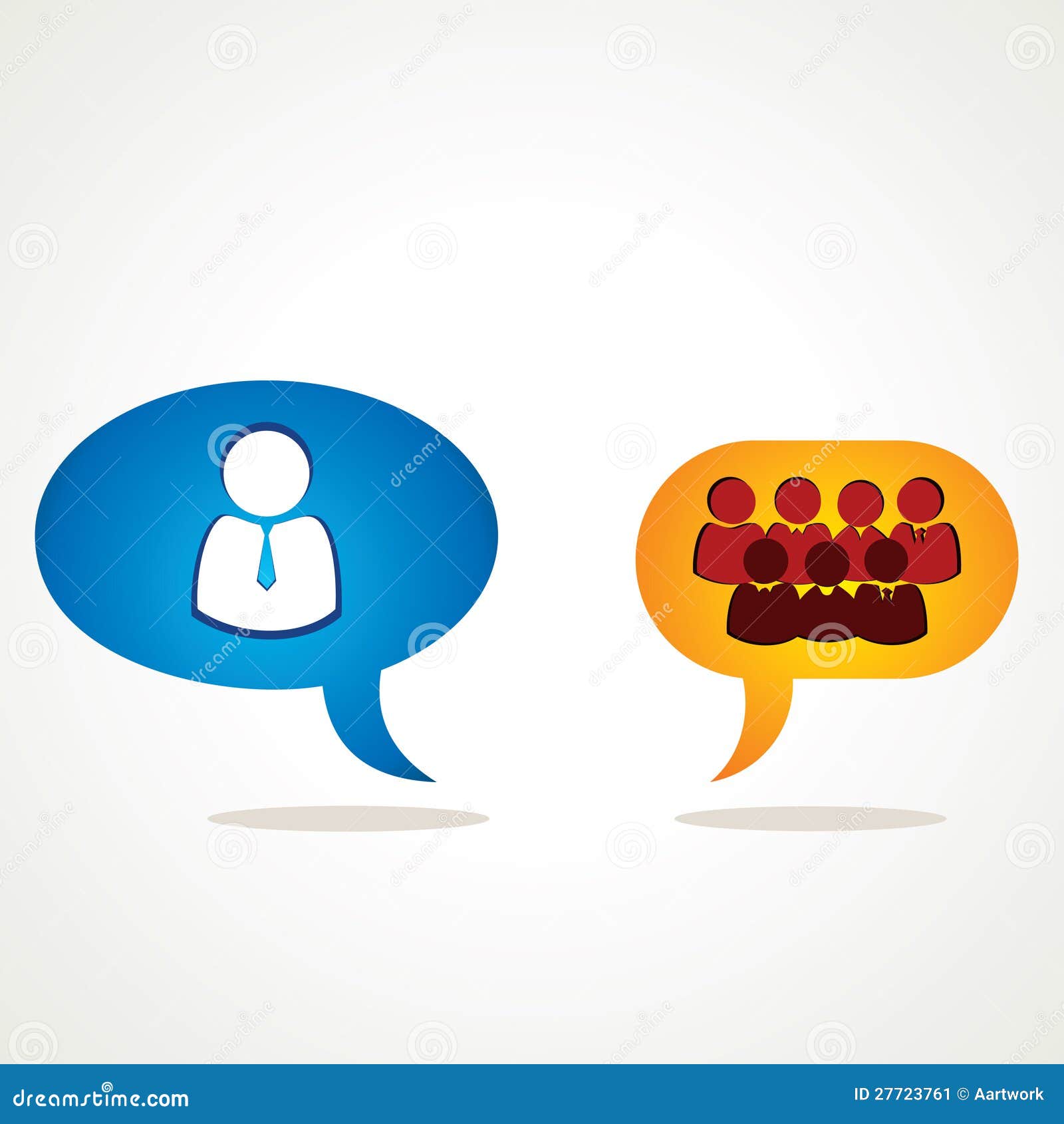 Team Leader Discussion with Team Stock Vector - Illustration of ...