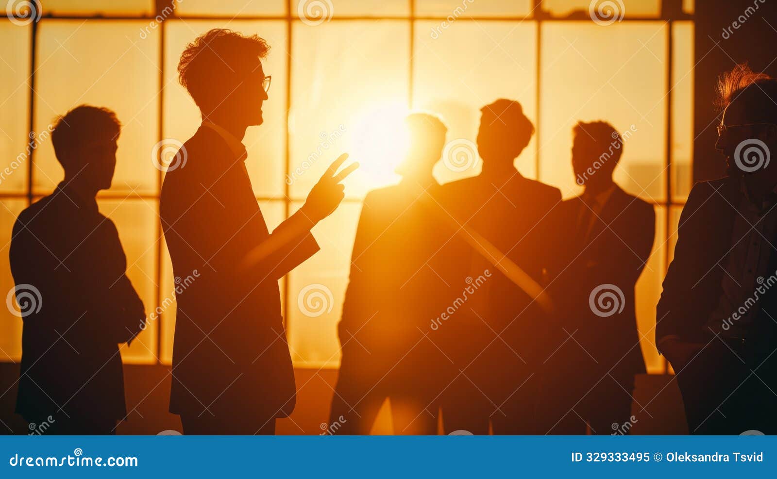 Team Leader Giving Instructions To His Team Members before Starting a ...