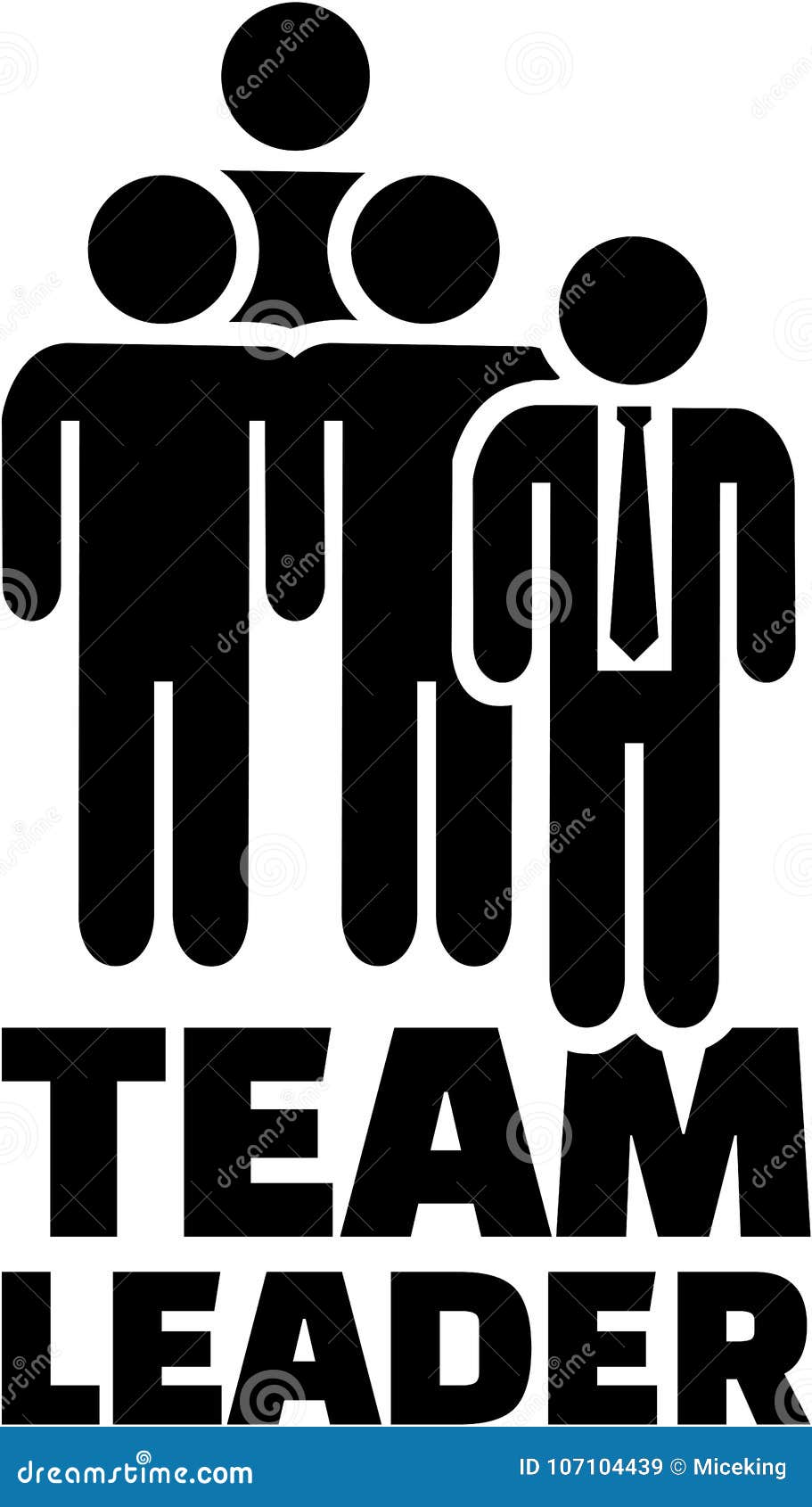 Team Leader Icon with Job Title Stock Vector - Illustration of logo ...