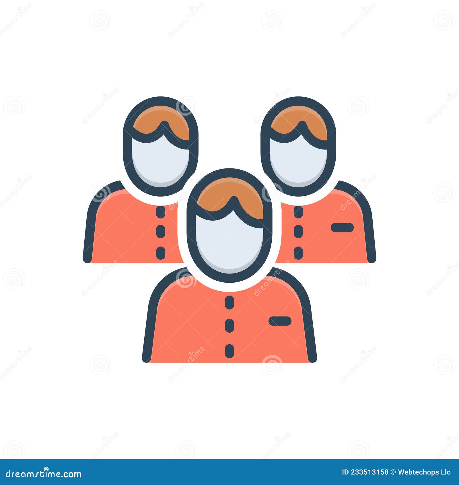 Color Illustration Icon for Team Leader, Leadership and Group Stock ...
