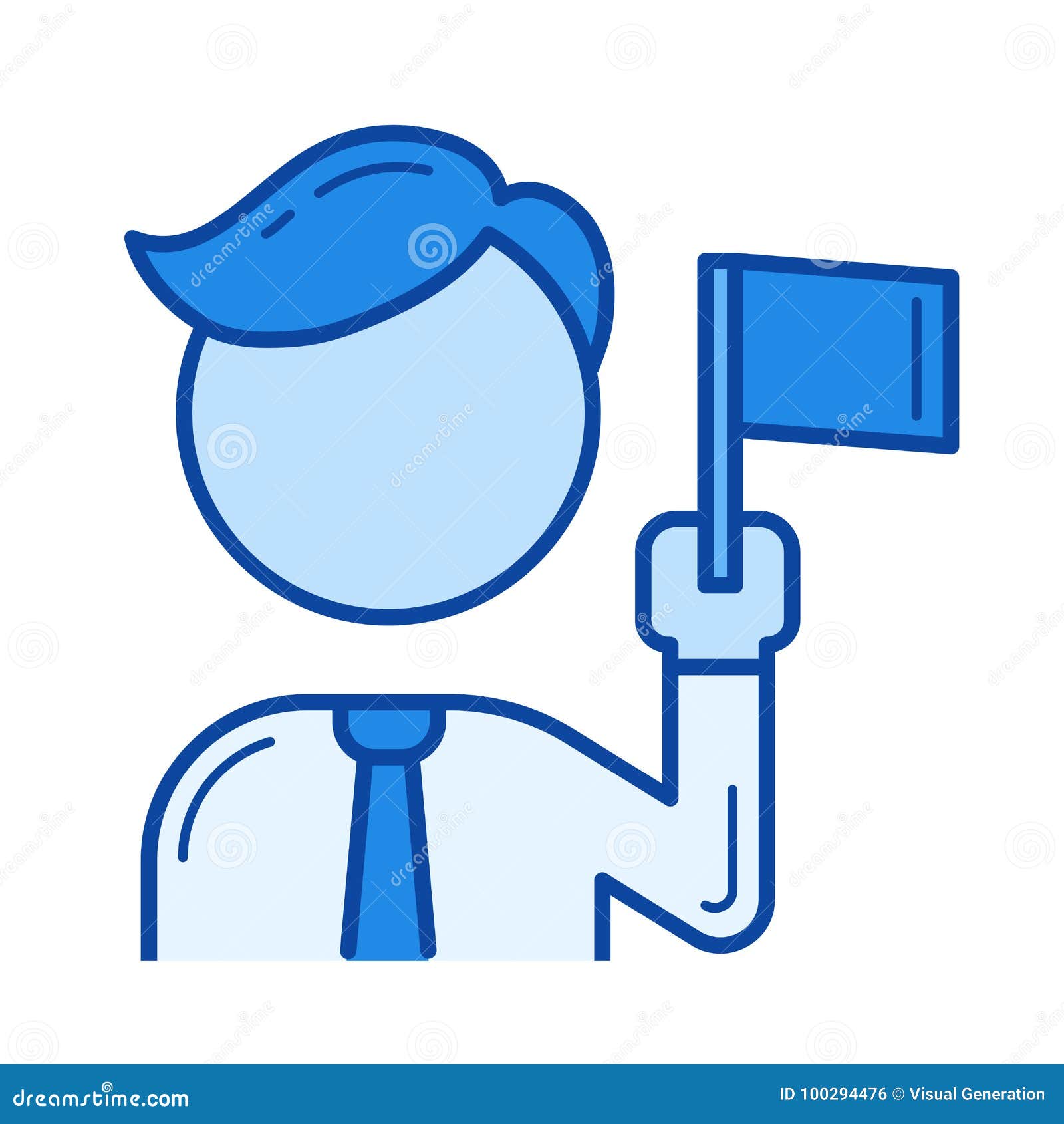 Team leader line icon. stock vector. Illustration of design - 100294476
