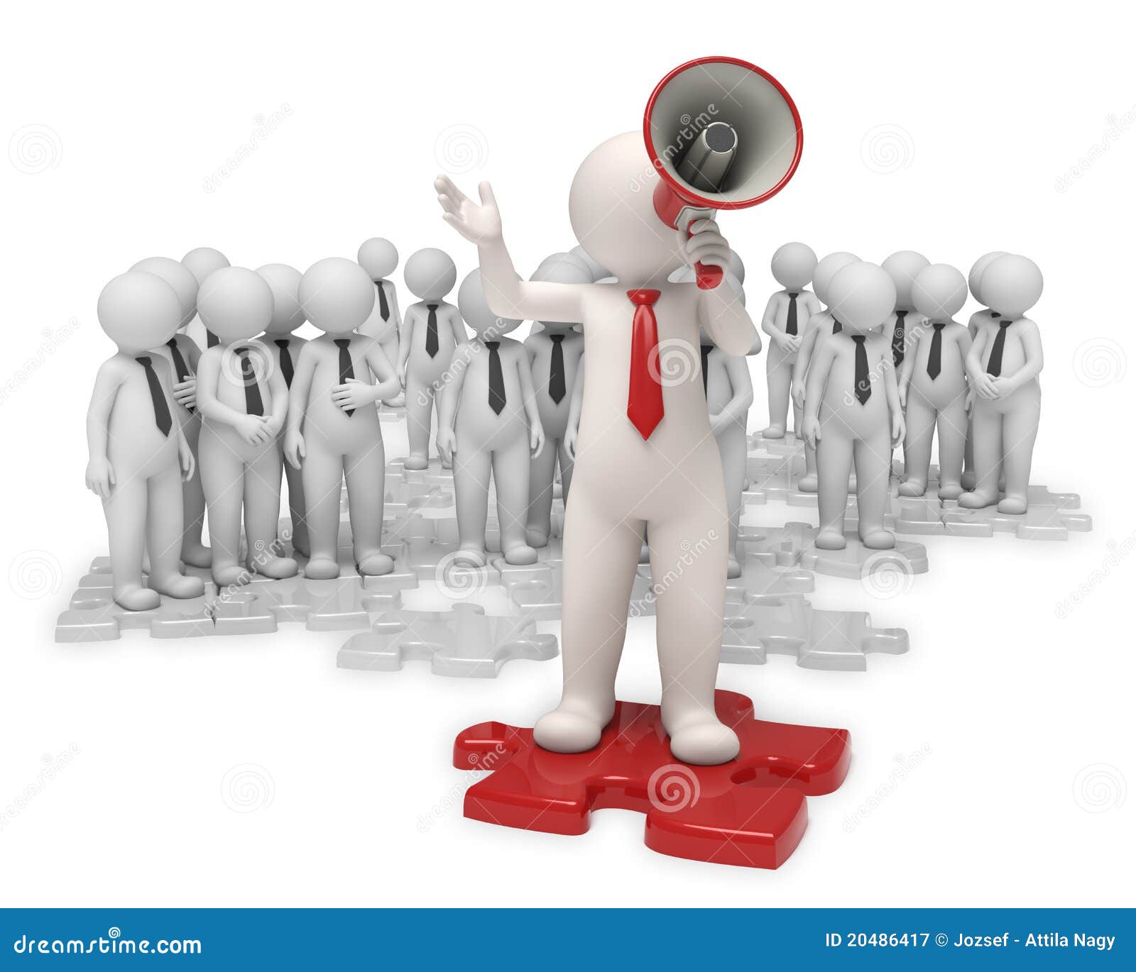 Team leader with megaphone stock illustration. Illustration of rendered ... Team leader with megaphone stock illustration. Illustration of rendered ...