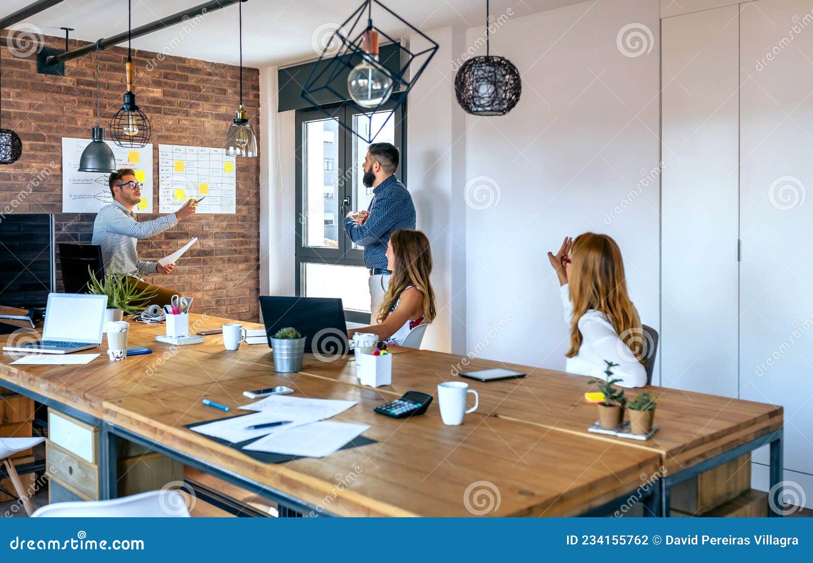 Team Leader Organizing Work in an Office Stock Photo - Image of indoor ...