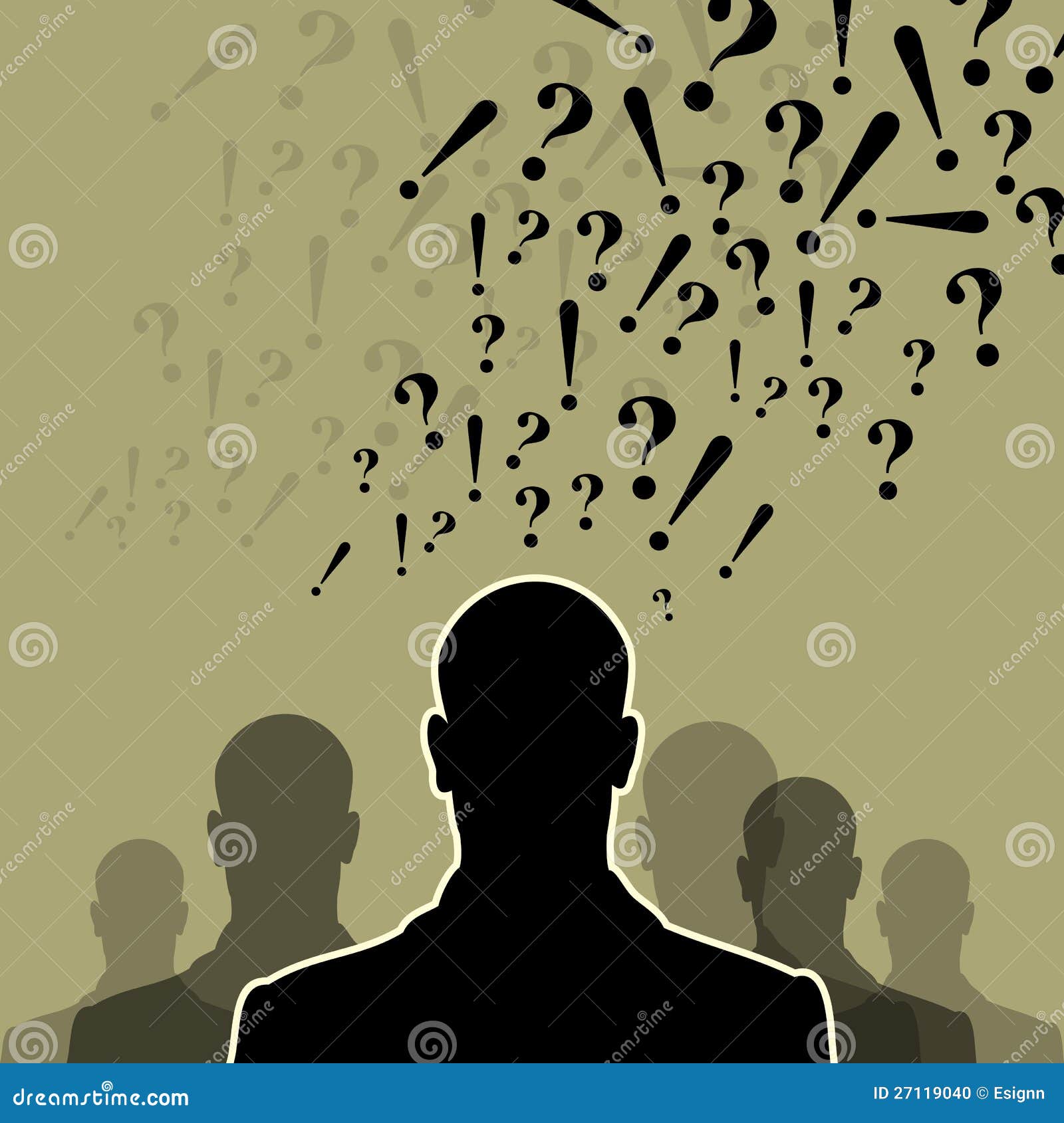 Team and Leader with Question Mark Stock Vector - Illustration of ...