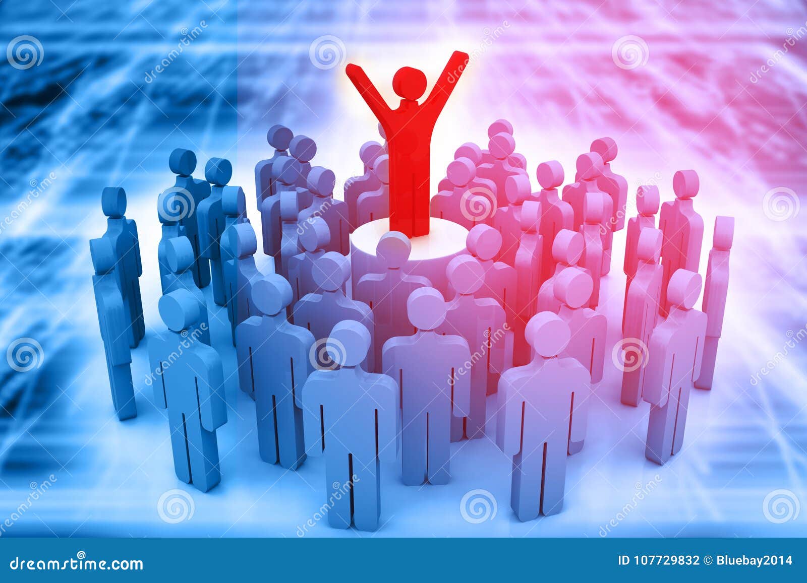 Team leader, teamwork stock illustration. Illustration of chief - 107729832